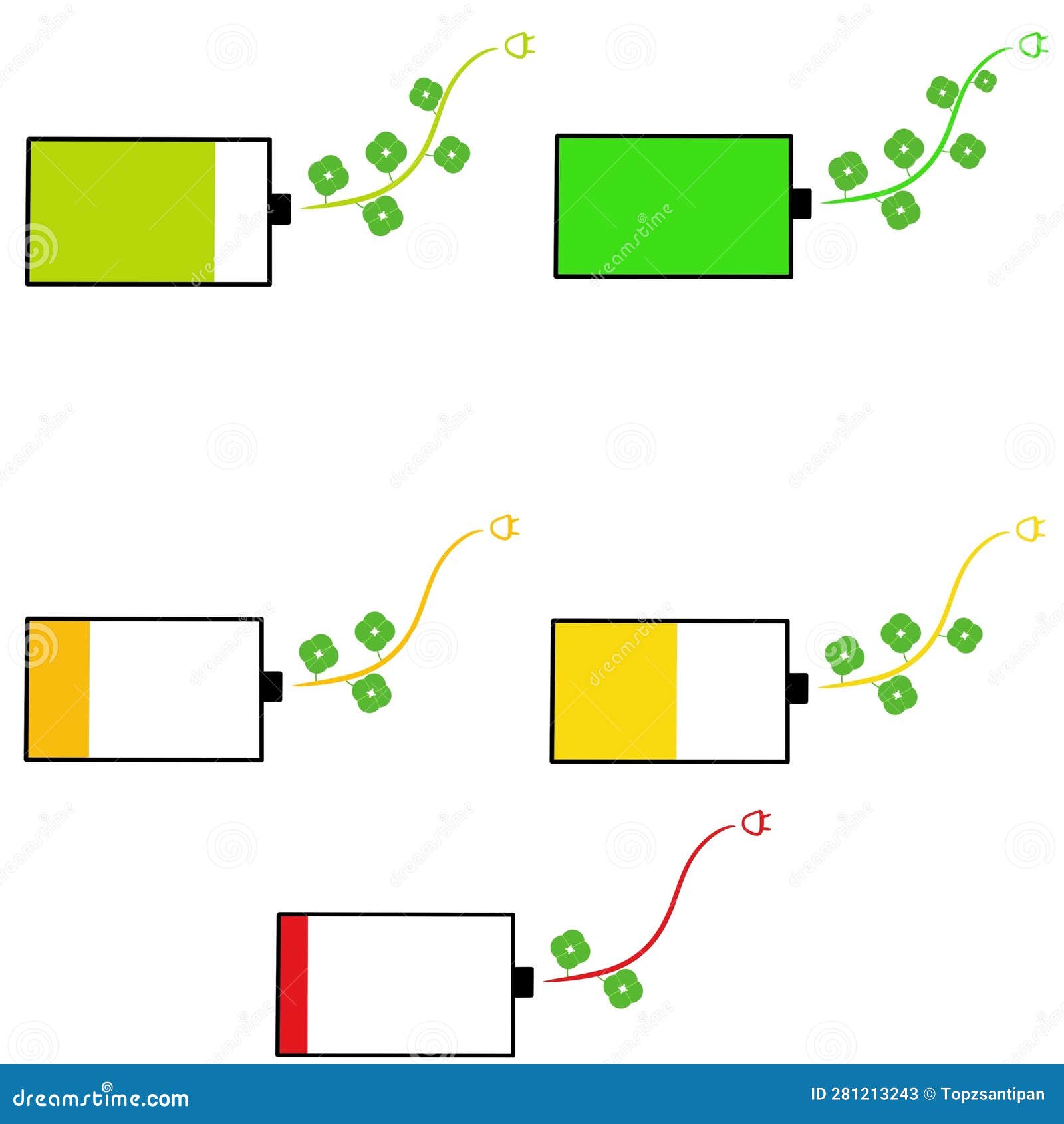 A Collection of Batteries with the Healing Power of Nature Stock ...