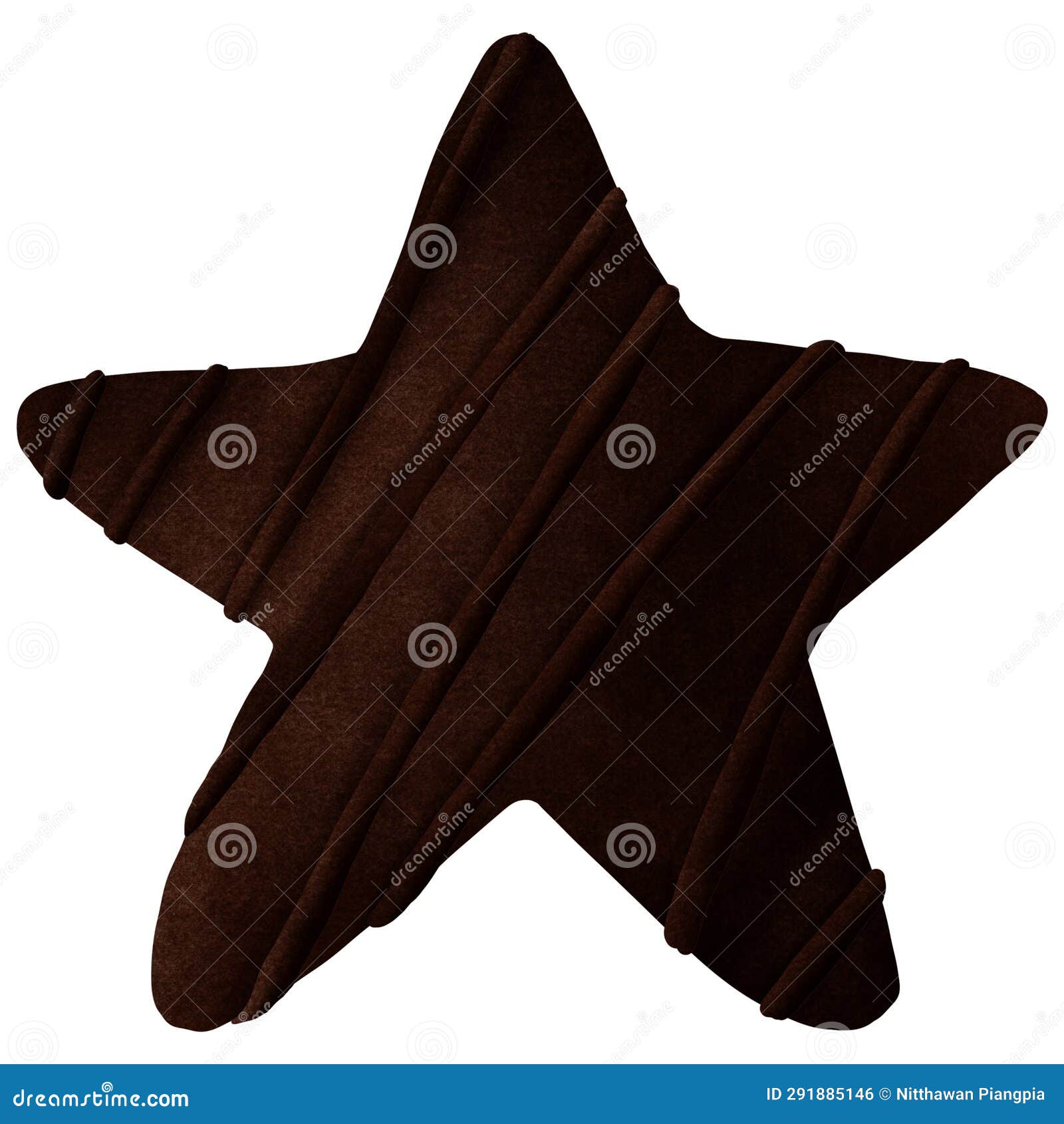 Star Shaped Chocolate Topped with Chocolate Stock Illustration ...