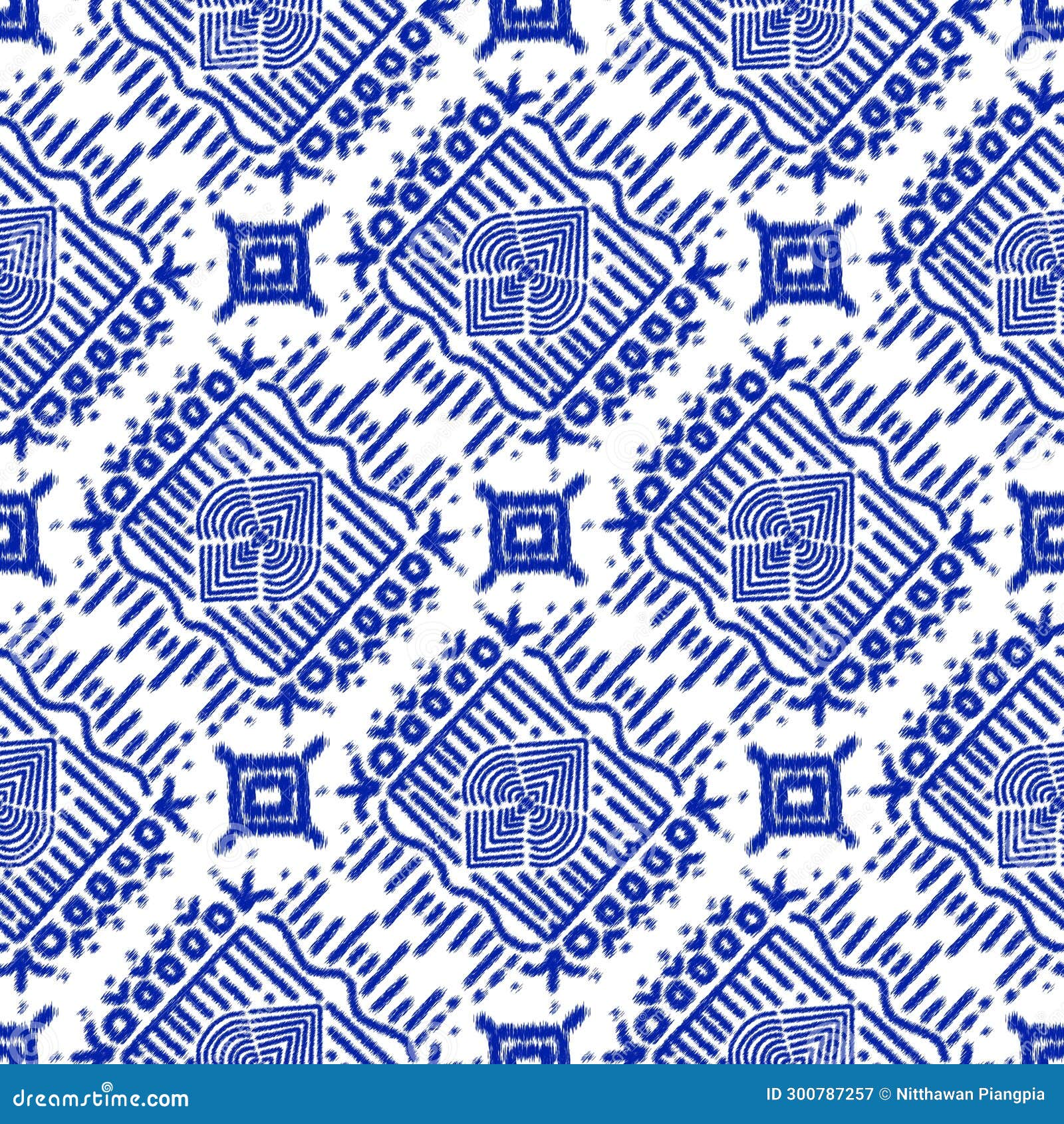 Seamless Pattern with Blue Stripes on a White Background. Stock ...