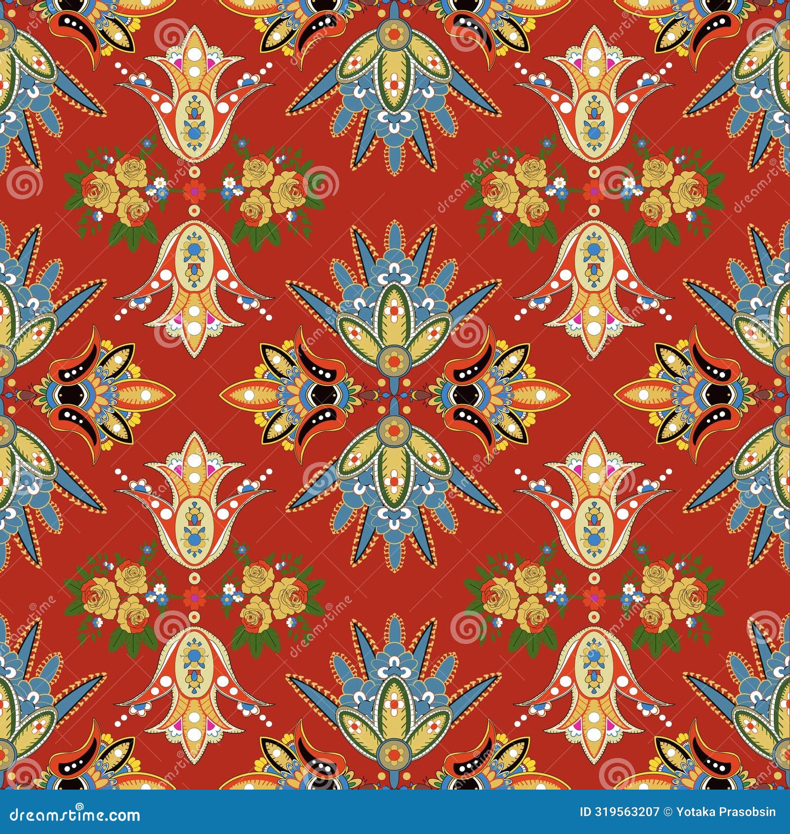 Moroccan Rose Ethnic Pattern: Blending the Beauty of Roses with ...