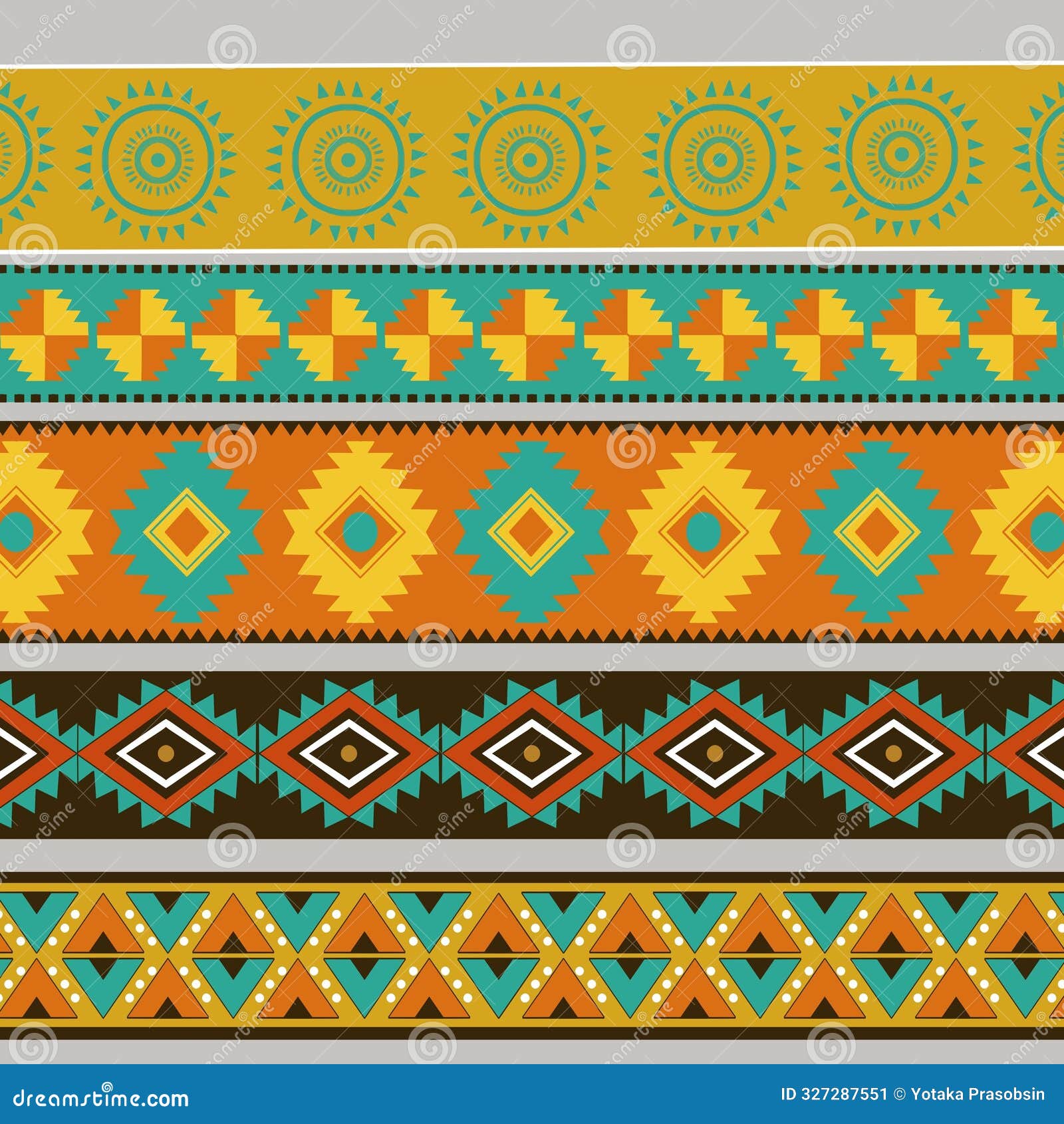 African Tribal Fabric Pattern: Geotactic Style in Orange and Yellow ...