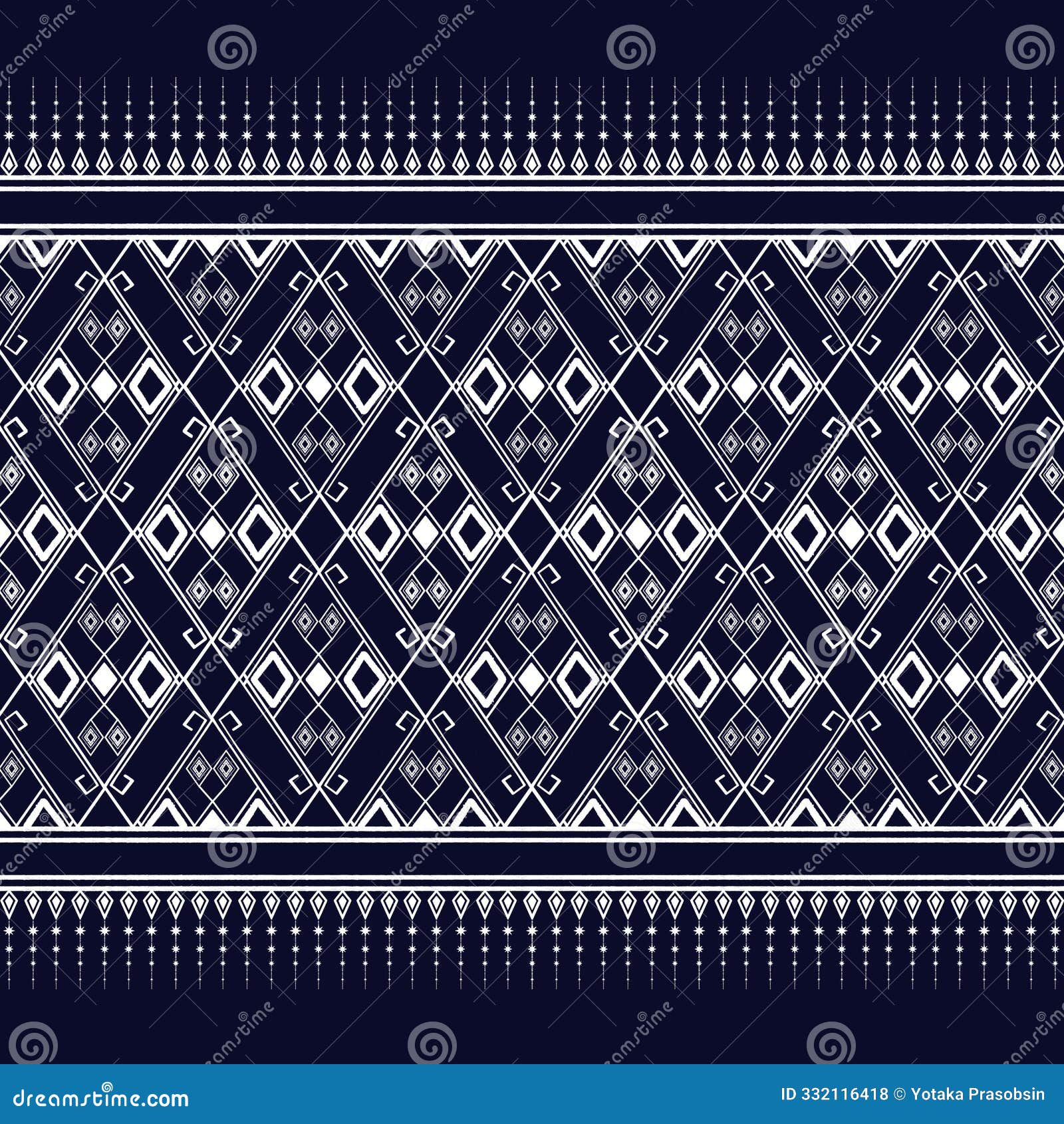 Geometric American Ethnic Fabric Pattern in-for the Textile Industry ...