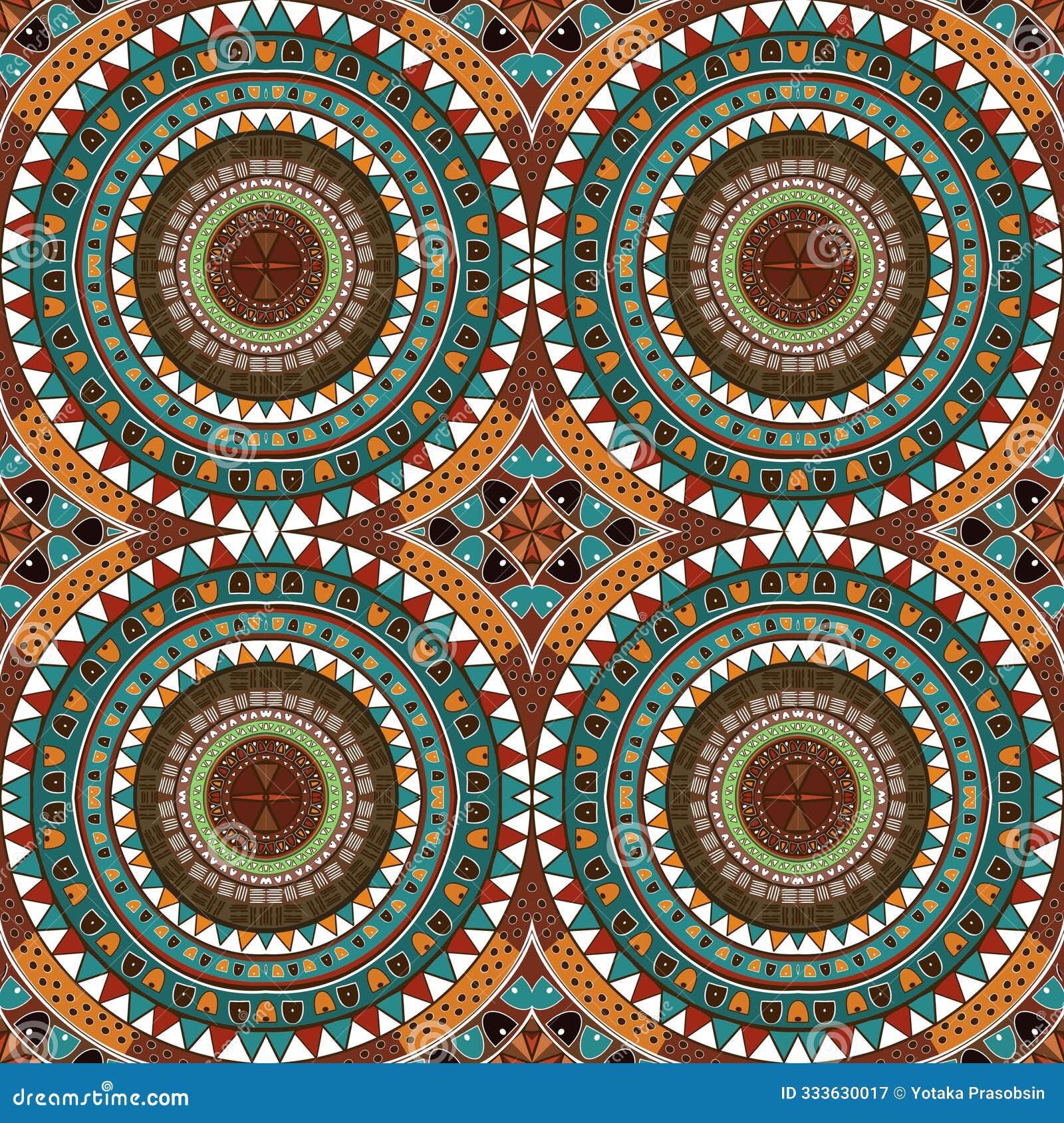 African Ethnic Fabric Pattern in Reddish Brown: Reflecting Ancient ...