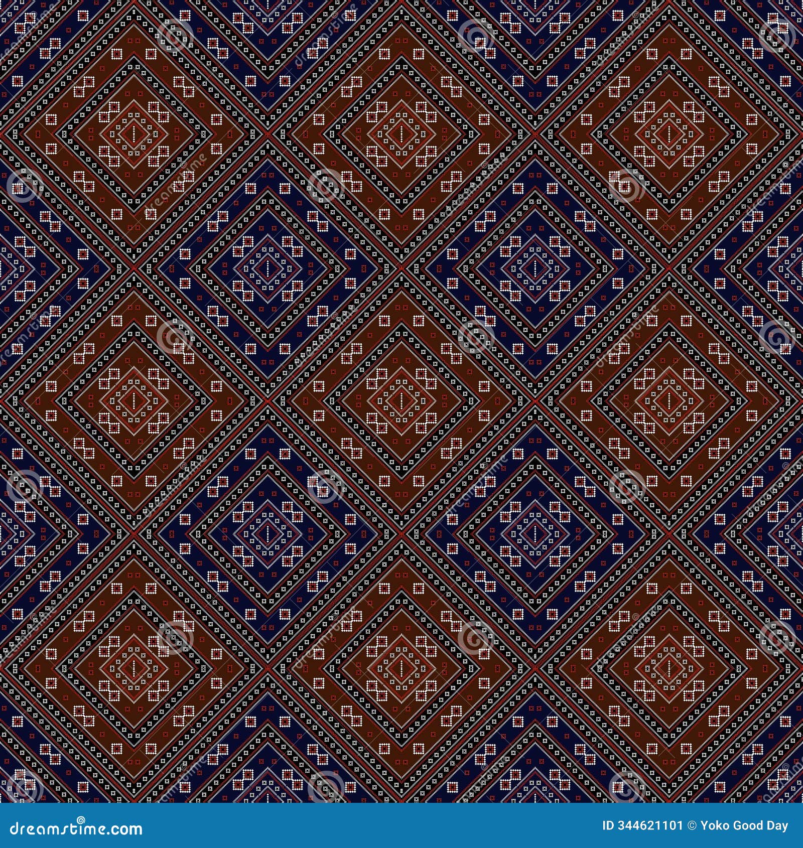 African Tribal Fabric Patterns: Geometric Designs in Red Tones Inspired ...
