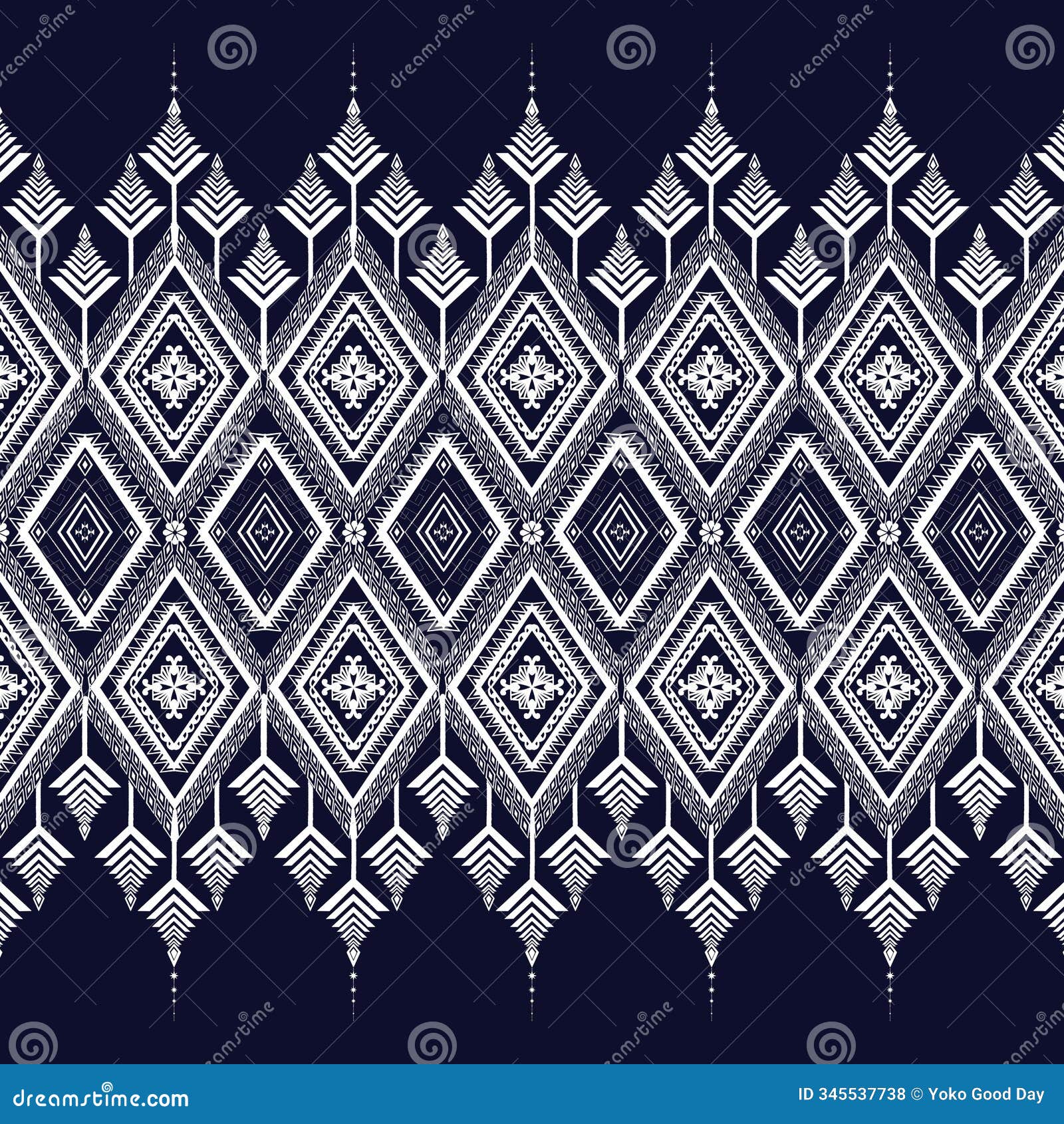 Classic Geometric American Ethnic Fabric Pattern in-for the Textile ...