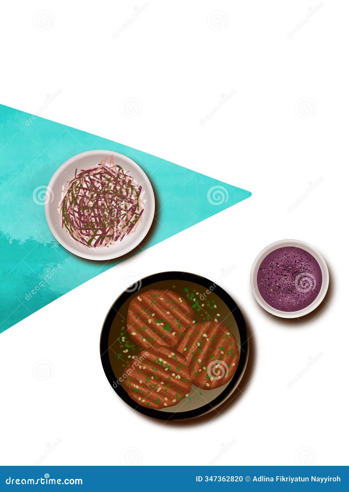 Delicious and Delicious Food and Drink Arrangements with Colorful ...