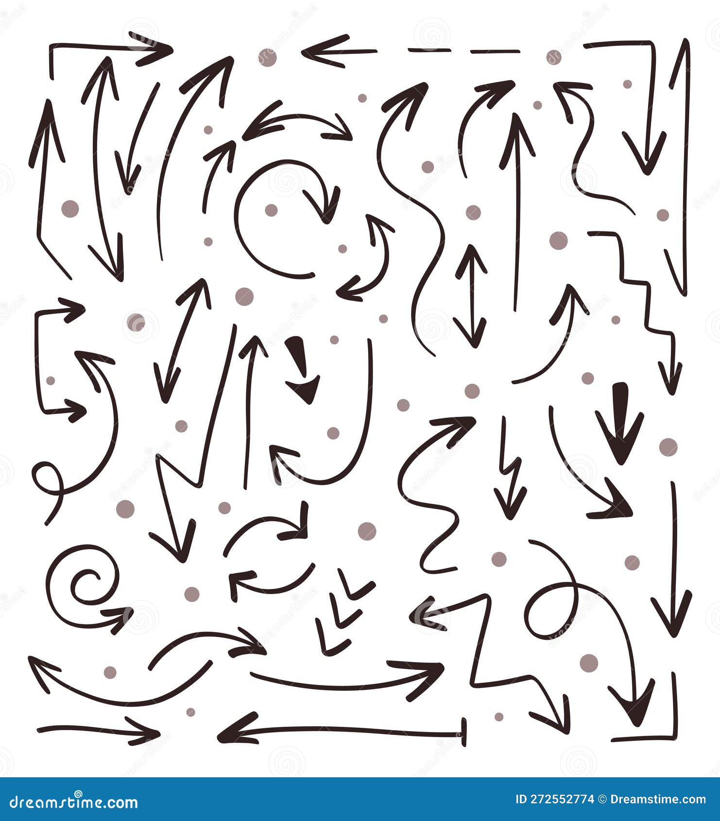 Vector Illustration of the Arrow Pack. Arrows and Symbols. Stock Vector ...