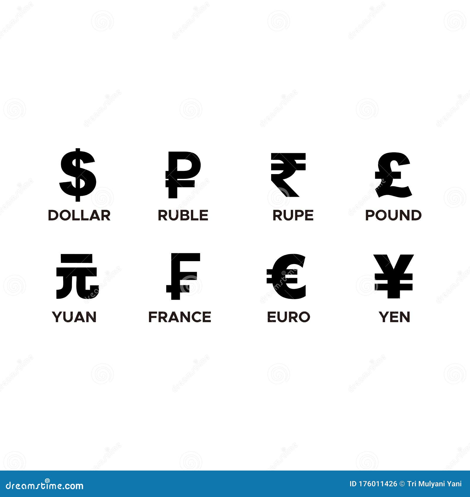 Most Popular Foreign Currency Icon Vector Design Symbol of Money Stock ...