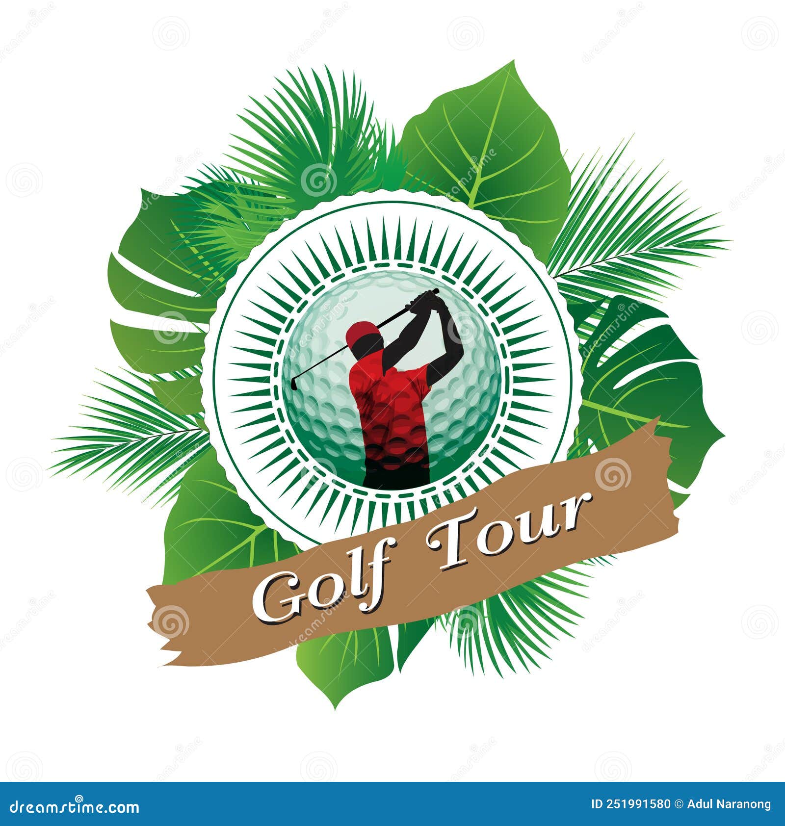 Golf tour, logo golf, stock vector. Illustration of banner - 251991580