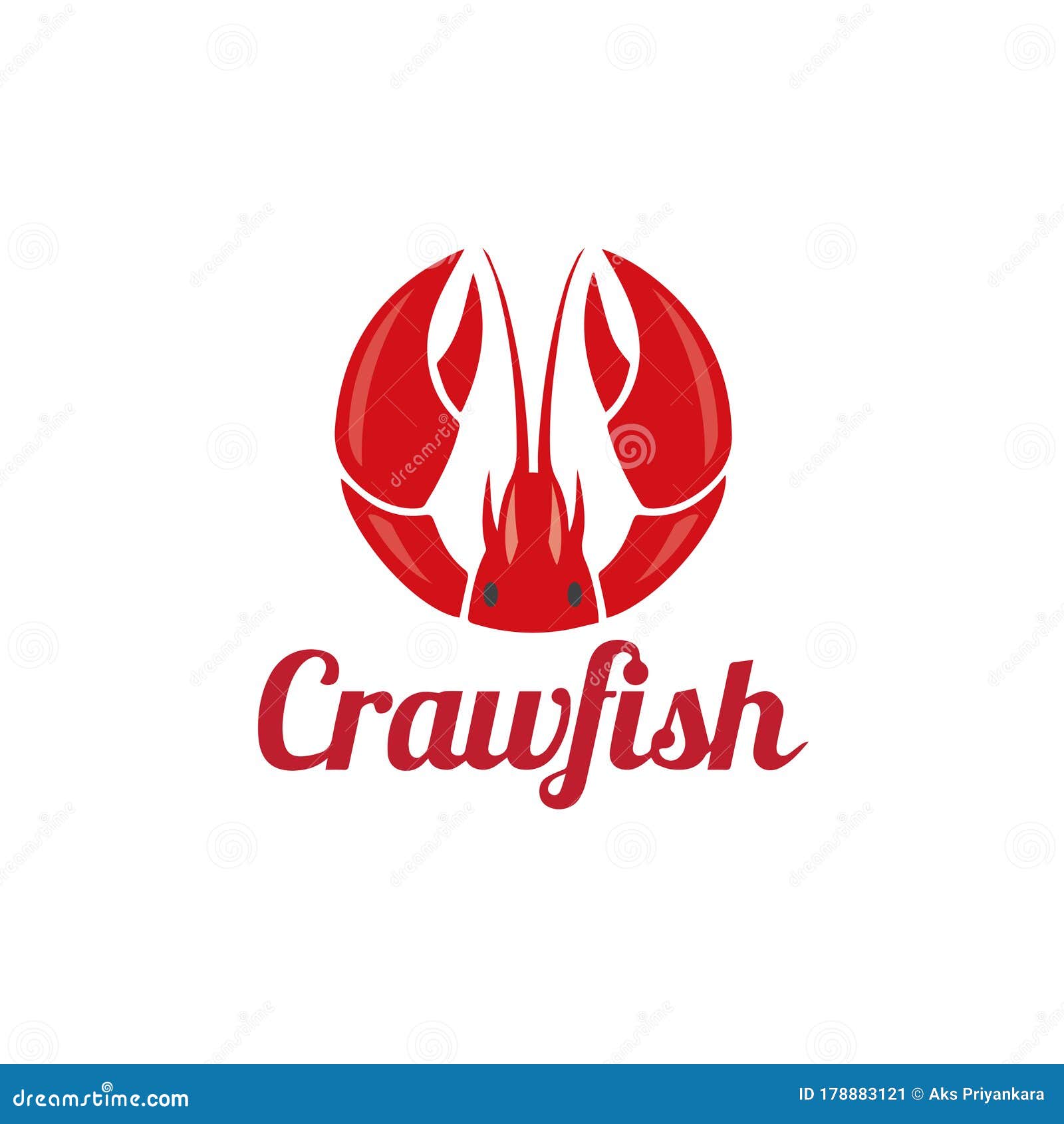 Craw Fish Logo Design Vector Stock Vector - Illustration of template ...