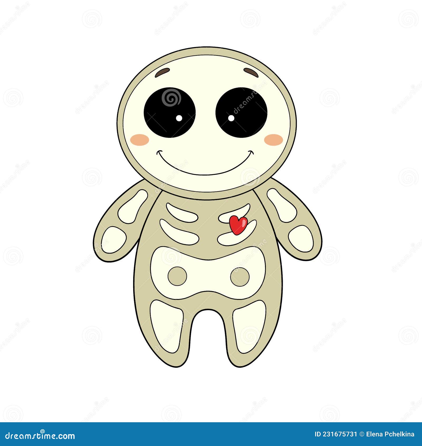 Cute mummy skeleton stock vector. Illustration of character - 231675731