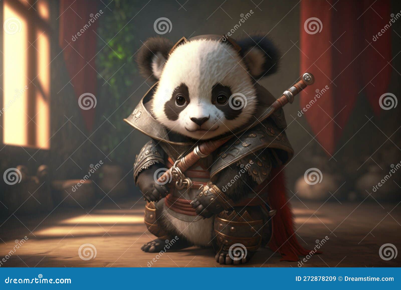 Panda Samurai Mascot. Esport Logo Design Cartoon Vector | CartoonDealer ...