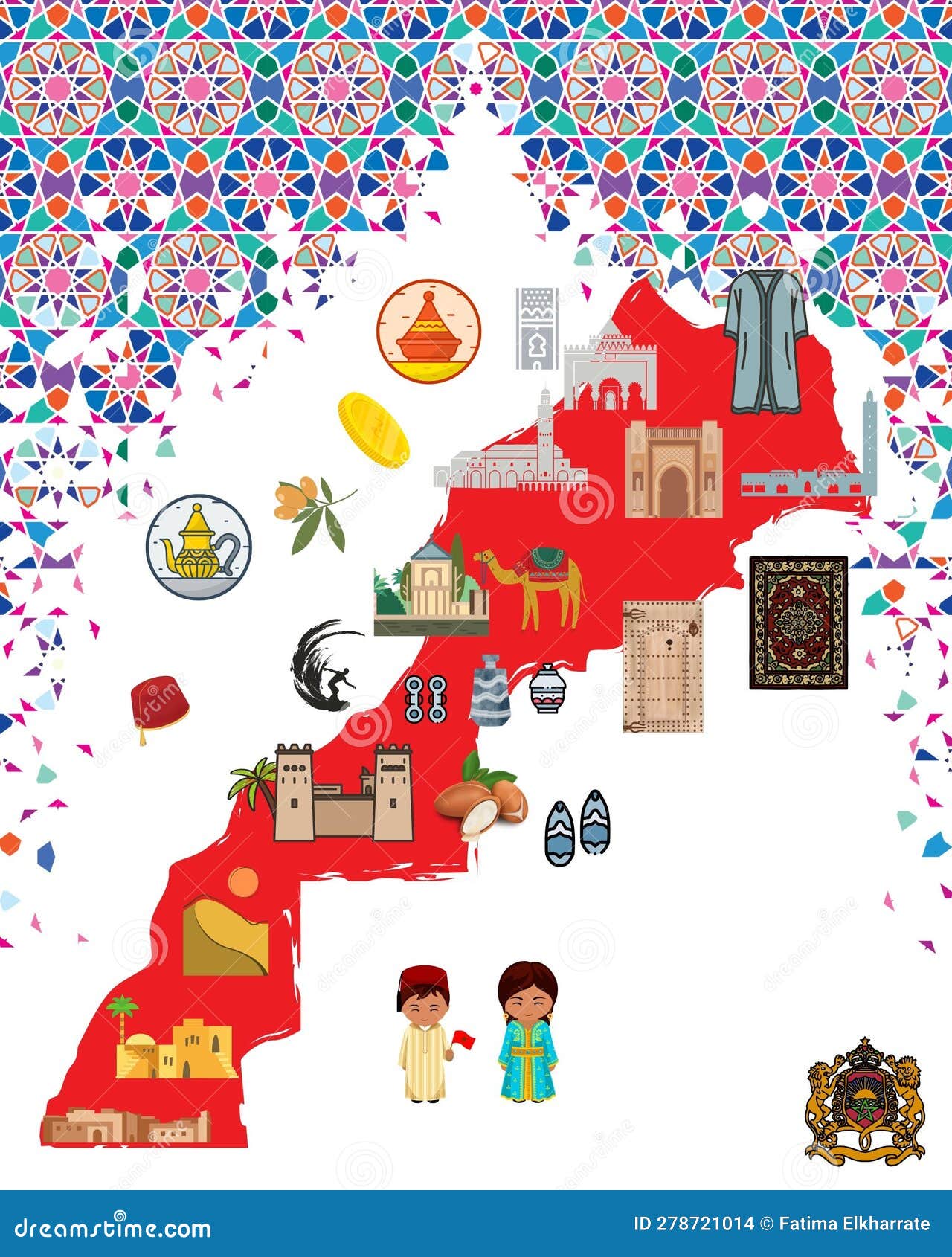 Morocco illustration stock illustration. Illustration of sahara - 278721014