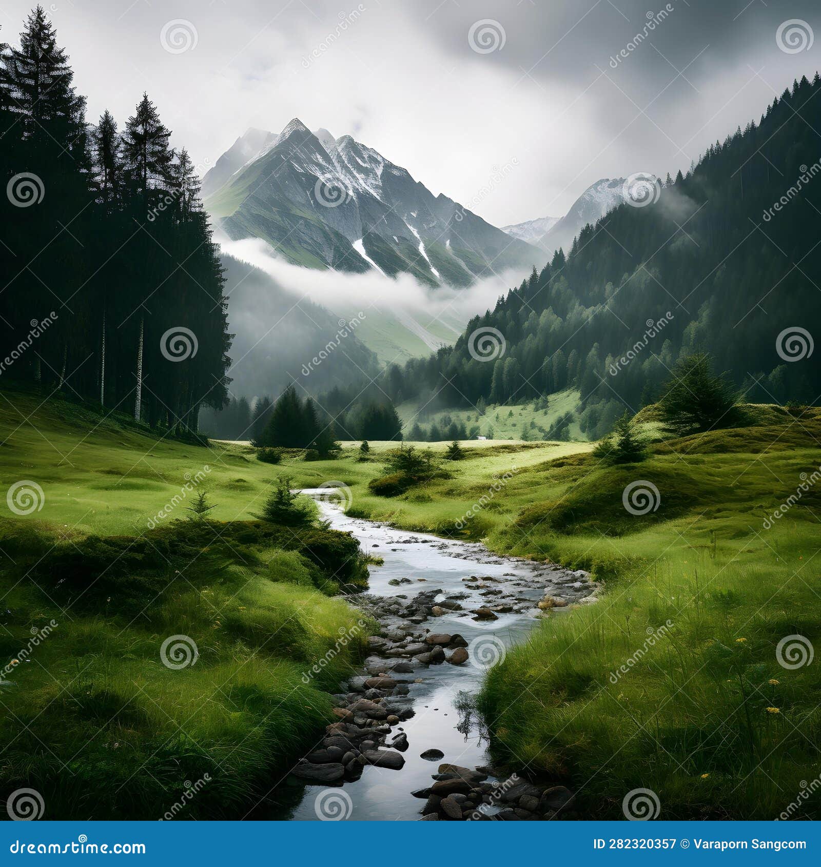 Harmony of Earth and Water Captivating Scenes of a Mountain and River ...