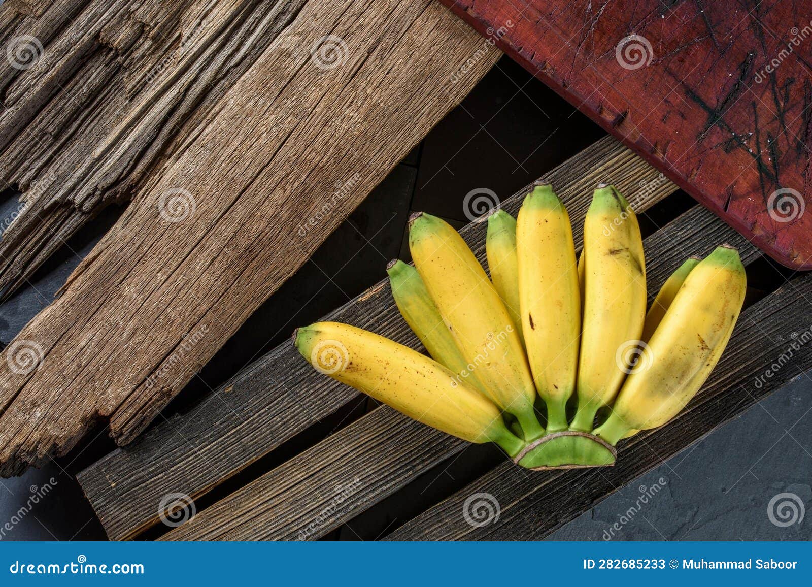 Striking Top Close-Up of Bananas on Dark Background, Captured in ...