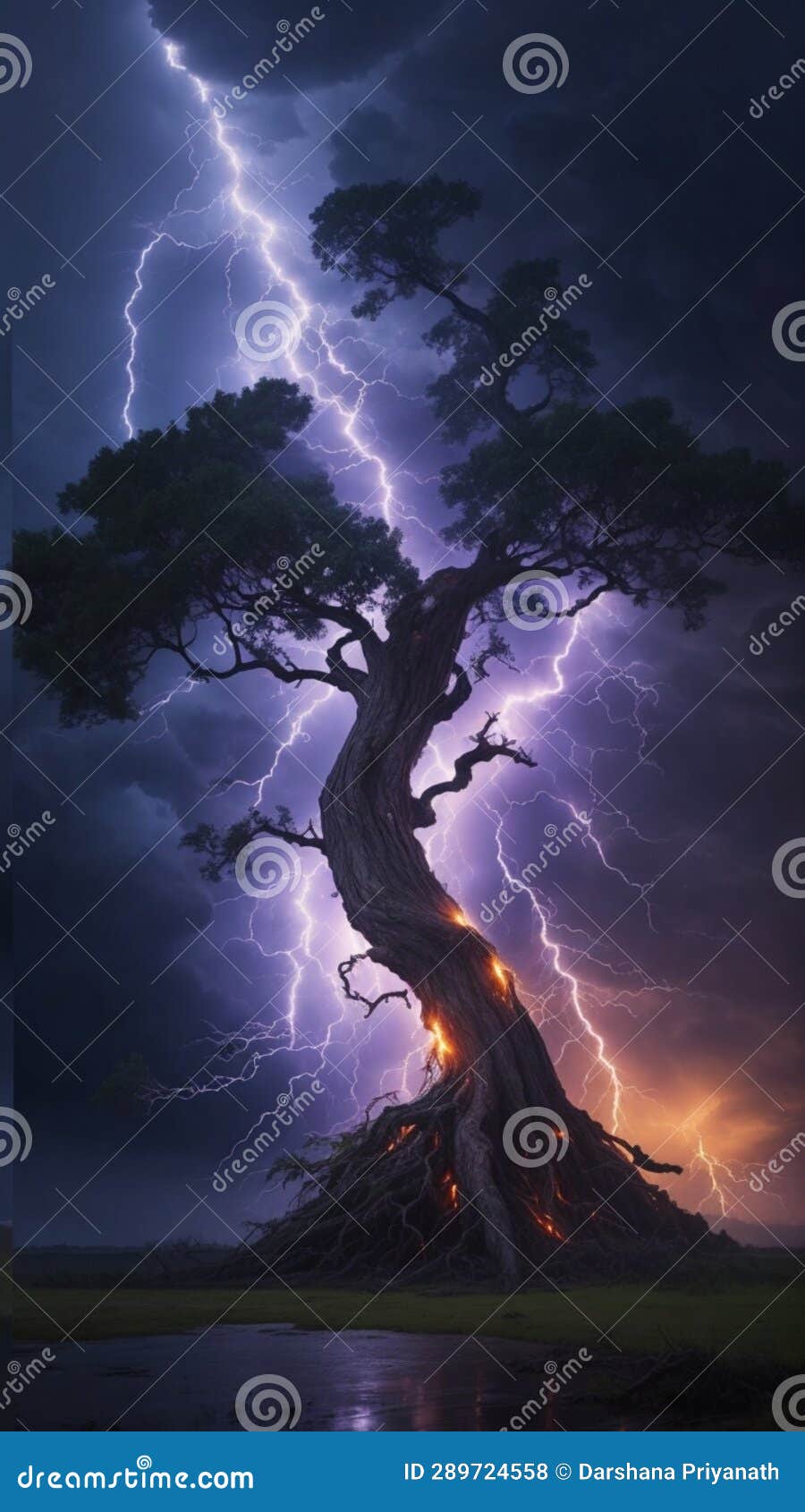 Breathtaking Moment of Lightning Striking a Tree Witness the Power ...