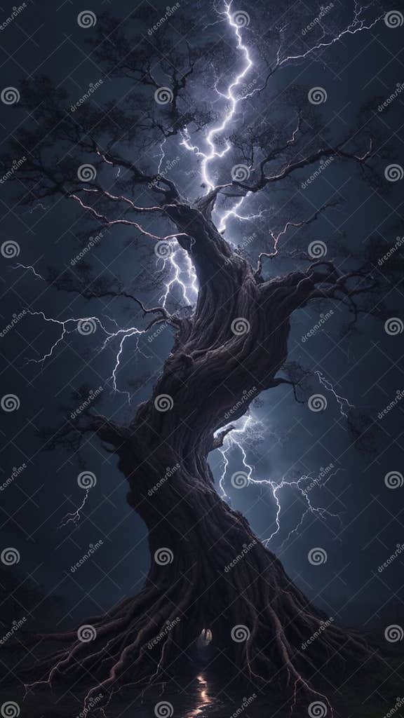 Breathtaking Moment of Lightning Striking a Tree Witness the Power ...