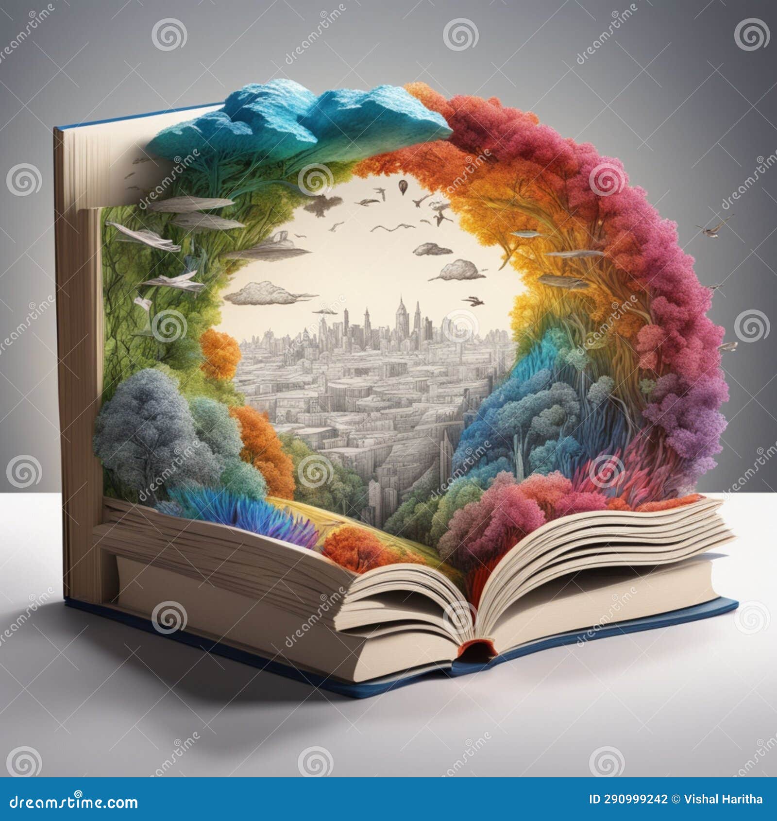 Beautiful,amazing World in a Book Ai Generated Image Stock Photo ...