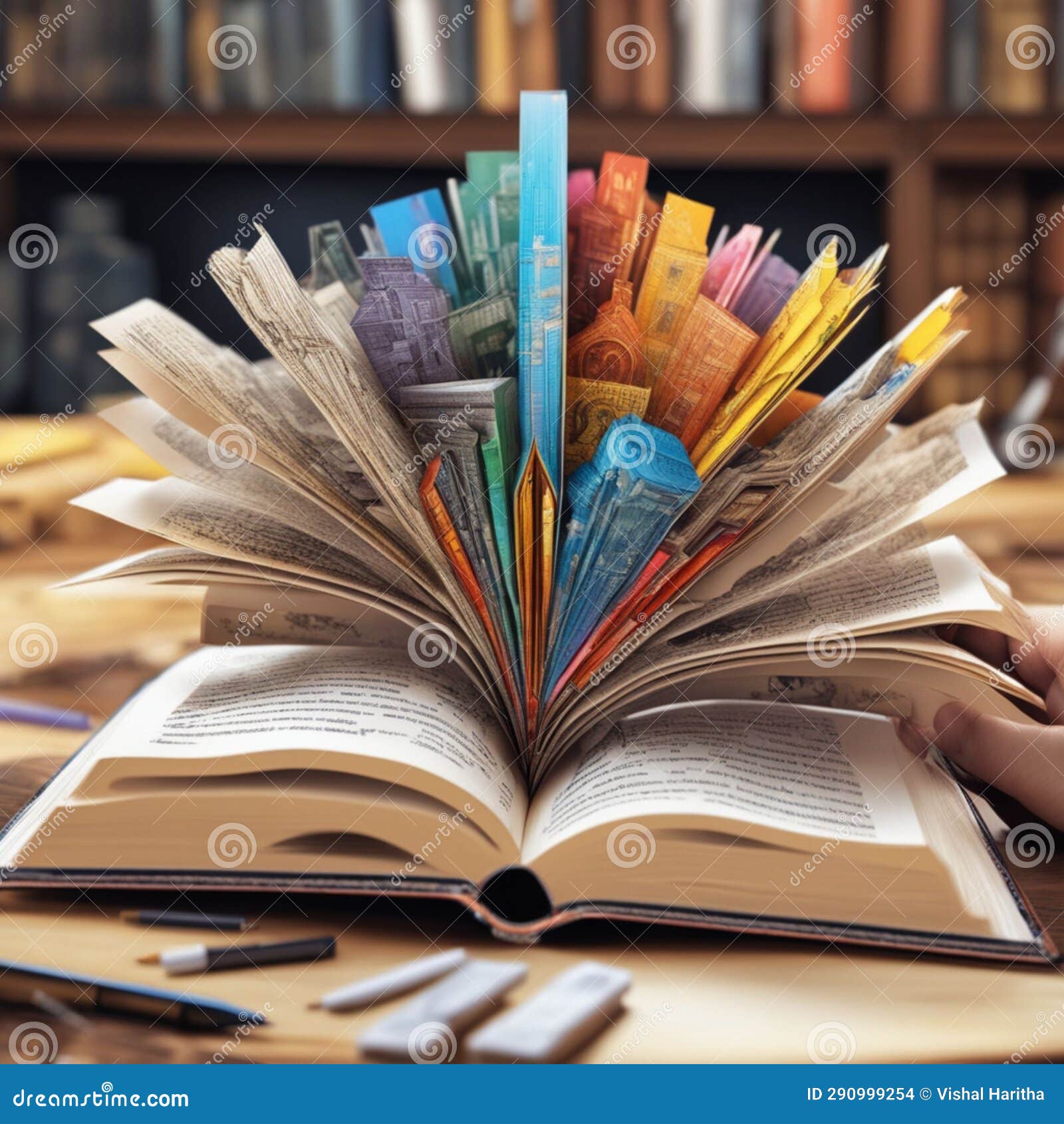 Beautiful,amazing World in a Book Ai Generated Image Stock Photo ...