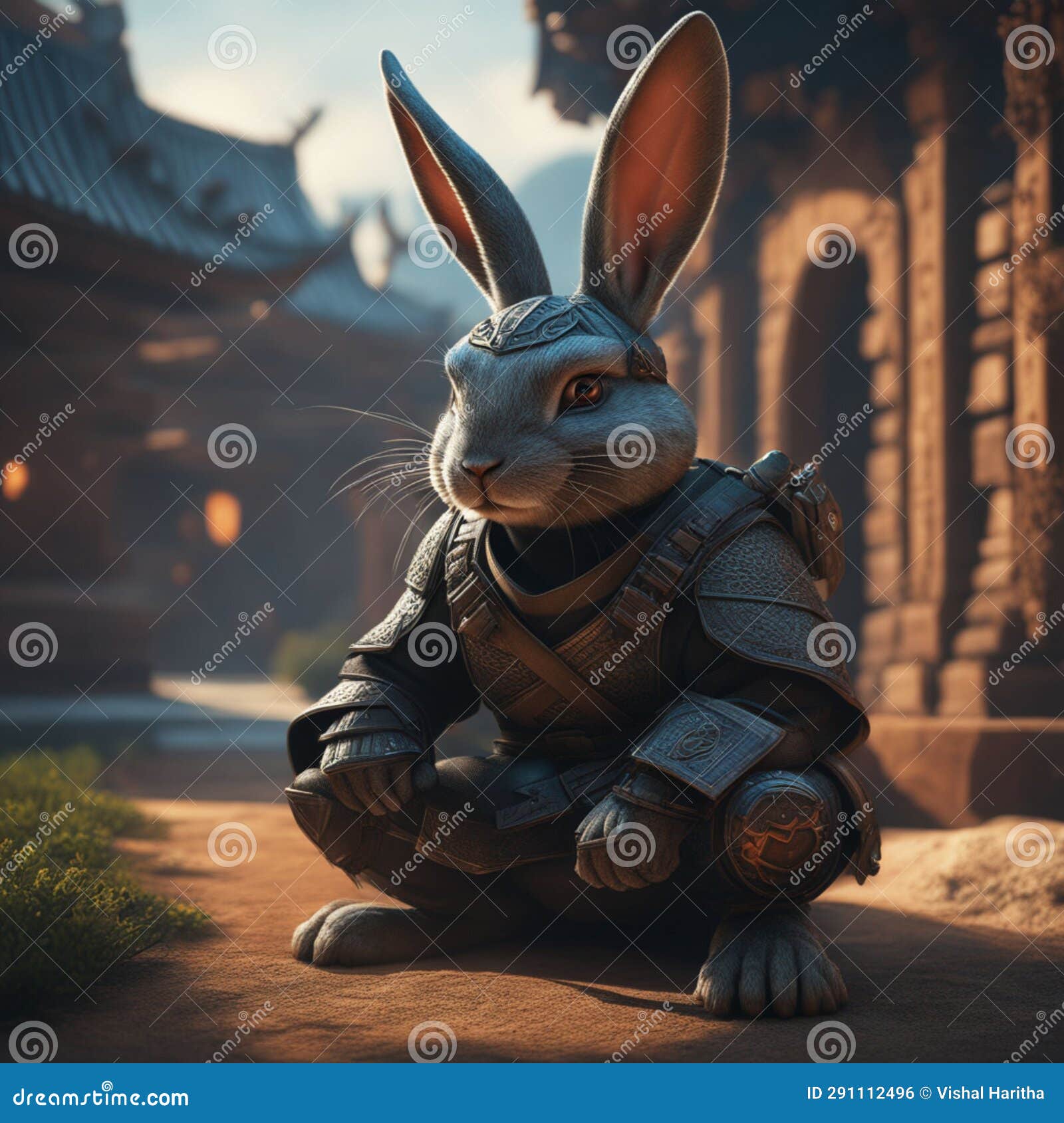 Ninja Rabbit Ai Generated Image Stock Illustration - Illustration of ...