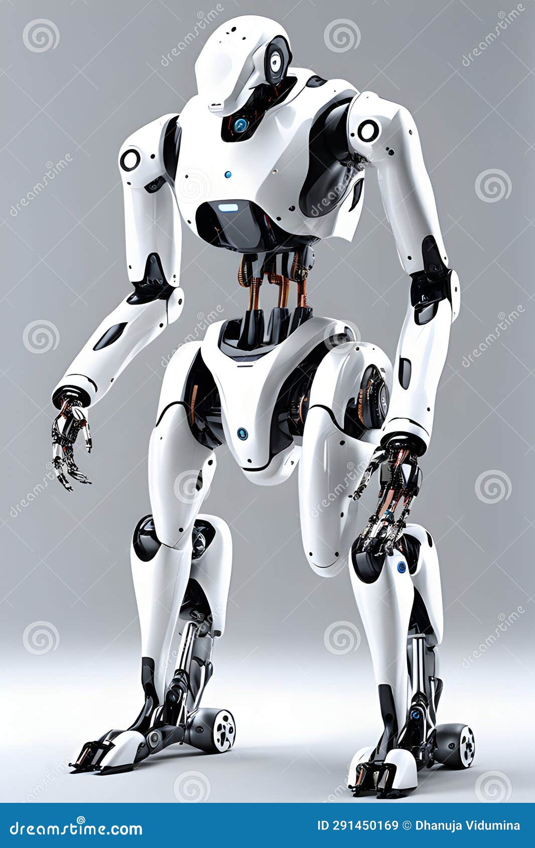 Hyper Realstic Human Robot Machine Stock Illustration - Illustration of ...