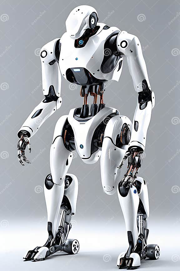 Hyper Realstic Human Robot Machine Stock Illustration - Illustration of ...