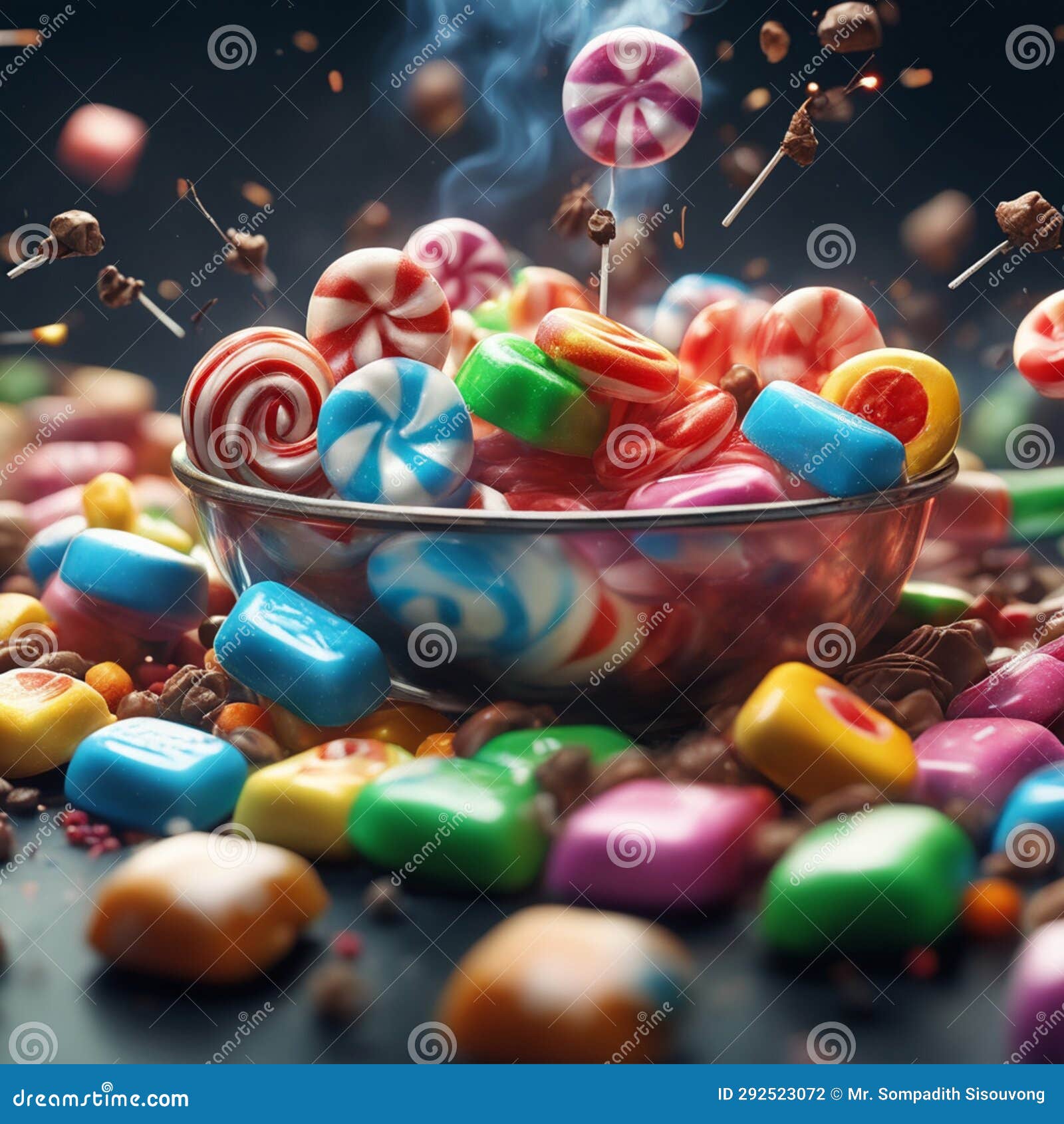 Delicious Candies, Floating in the Sky, Famous Dessert for Kids ...