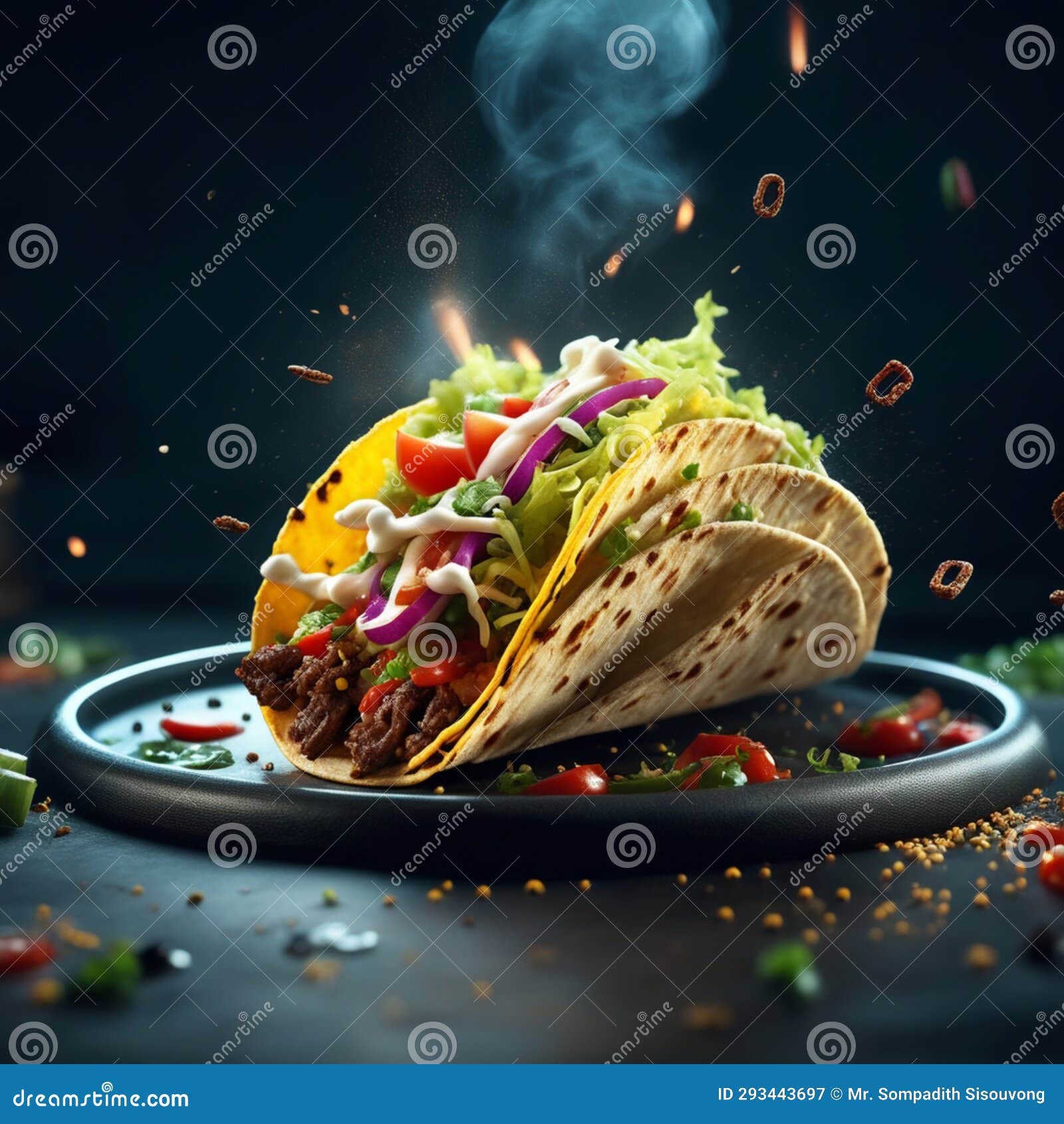 Delicious Taco is a Perfect Balance of Flavors and Textures, Floating ...