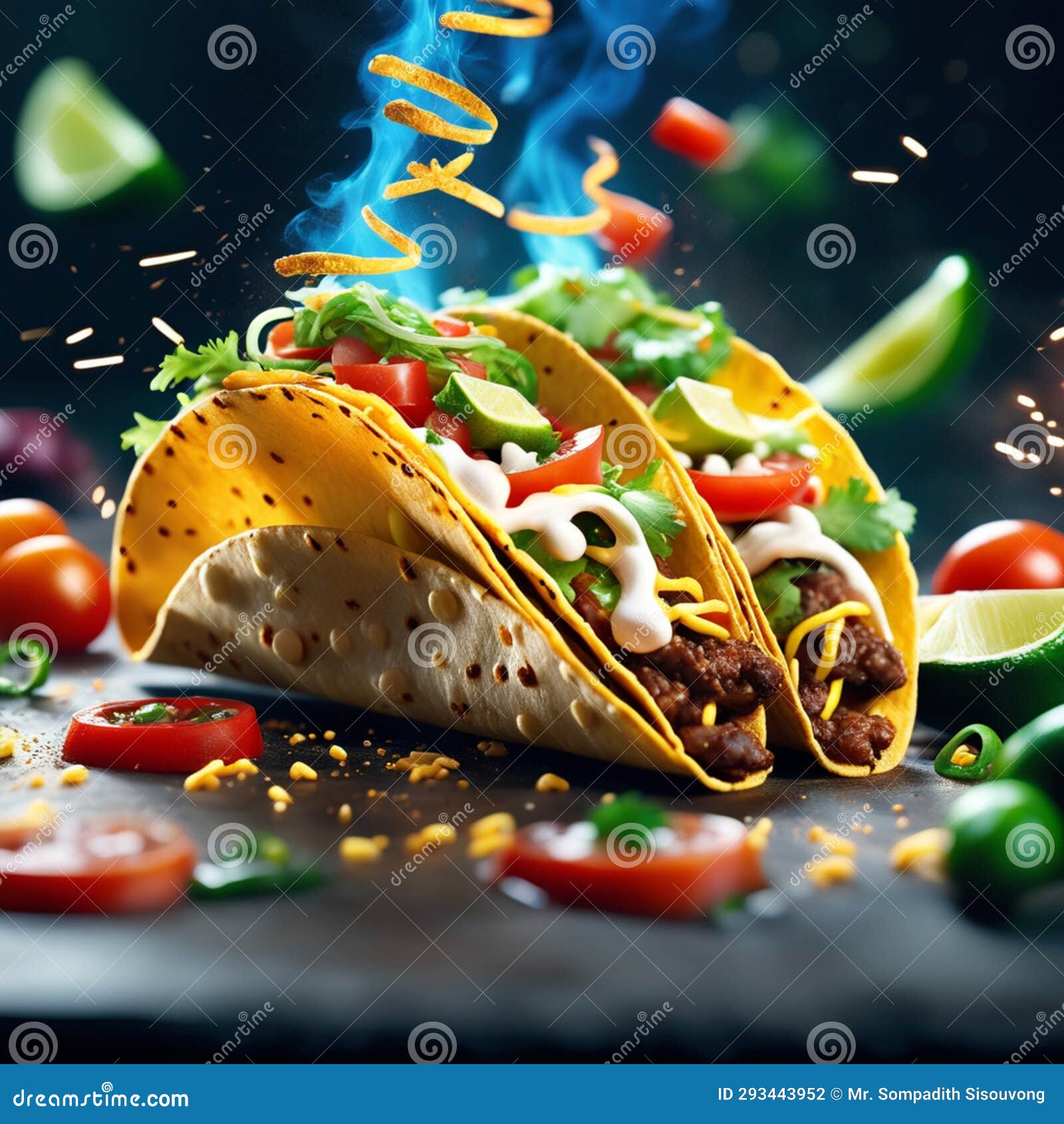 Delicious Taco is a Perfect Balance of Flavors and Textures, Floating ...