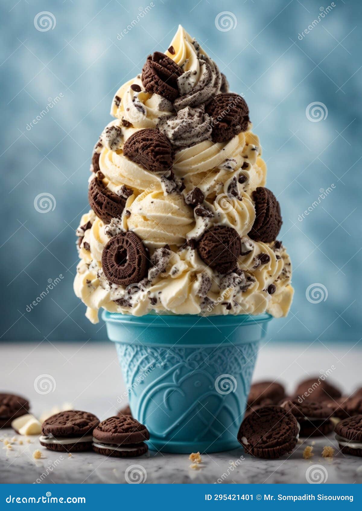 Deliciously Premium Cookies Cream Gelato Ice Cream, Fresh Cream, Milk ...