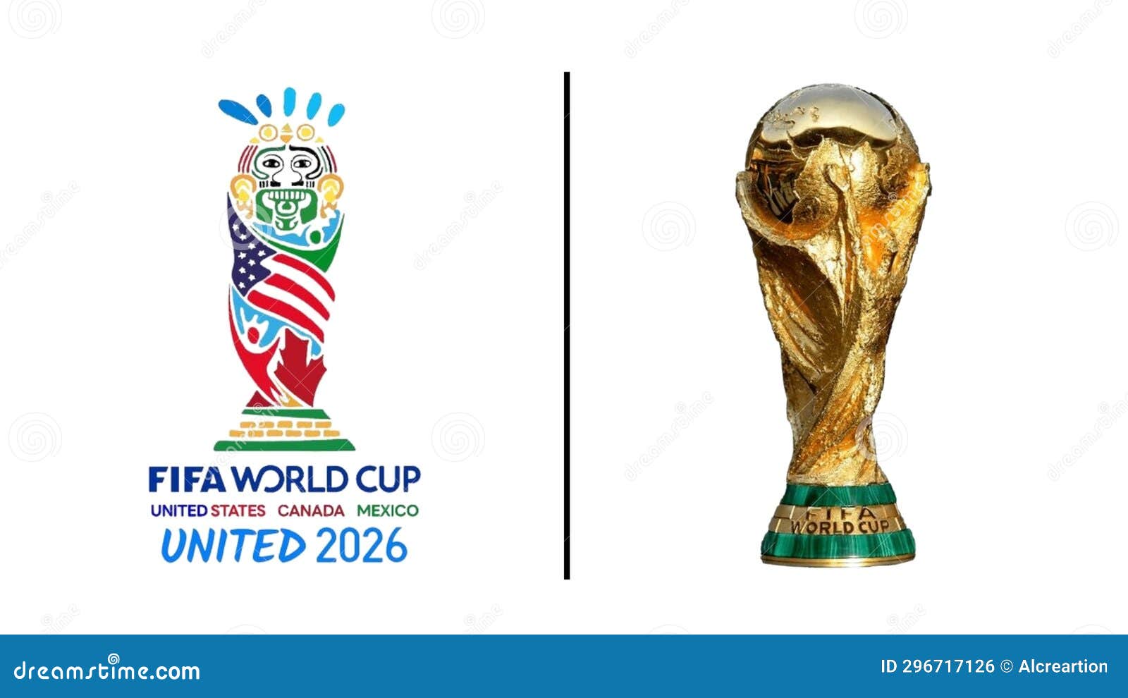 Fifa World Cup 2026 Trophy with Official Logo Canada, United State and ...
