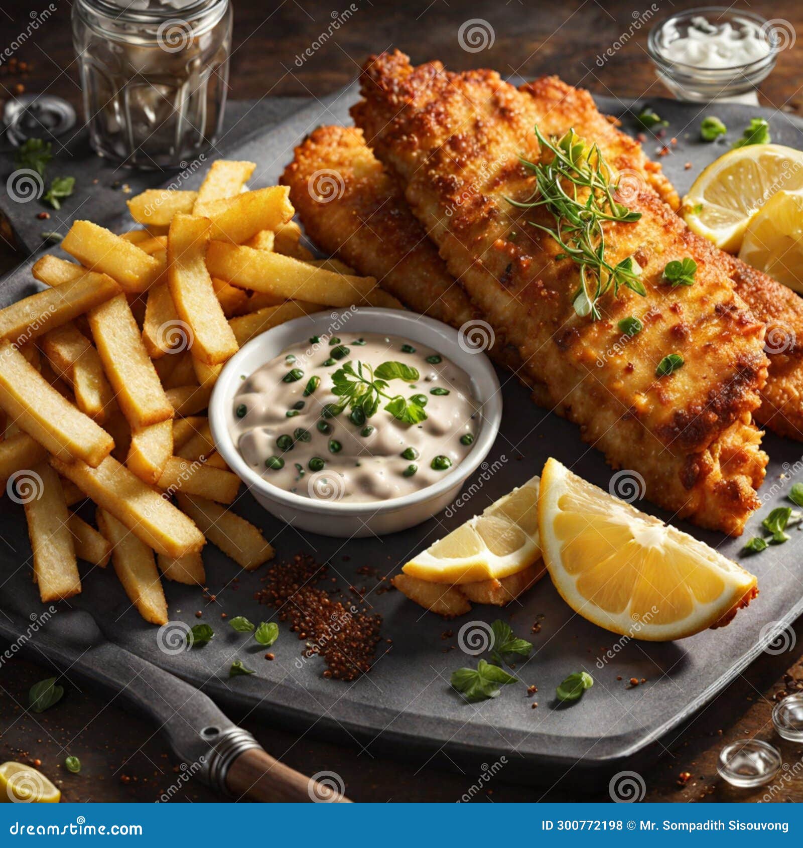 Delicious English Fish and Chips, Classic Dish Enjoyed for Centuries ...