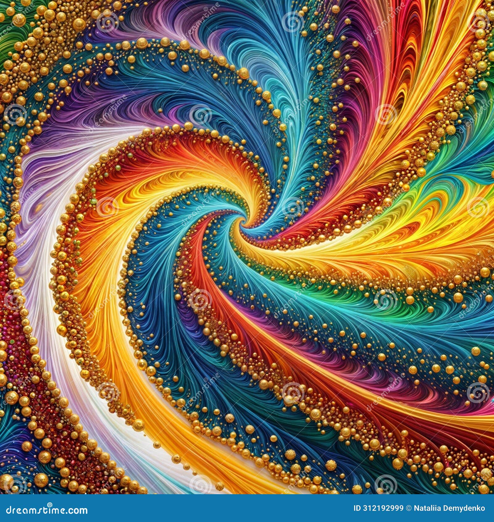 Illustration Abstraction Bright Colorful Spiral Splash Stock ...