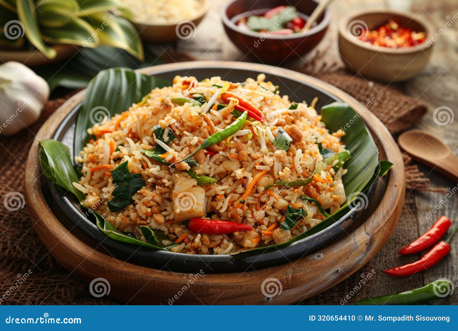 Indonesian Nasi Goreng Fried Rice, Famous Food from Indonesia Stock ...