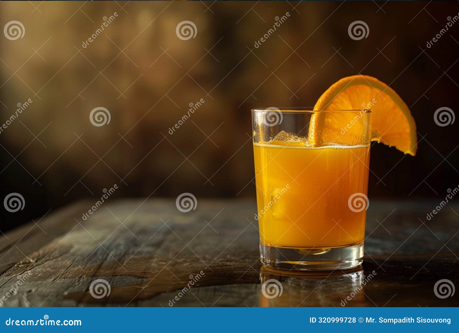 Refreshing Orange Juice in Premium Glass with Studio Lighting and ...