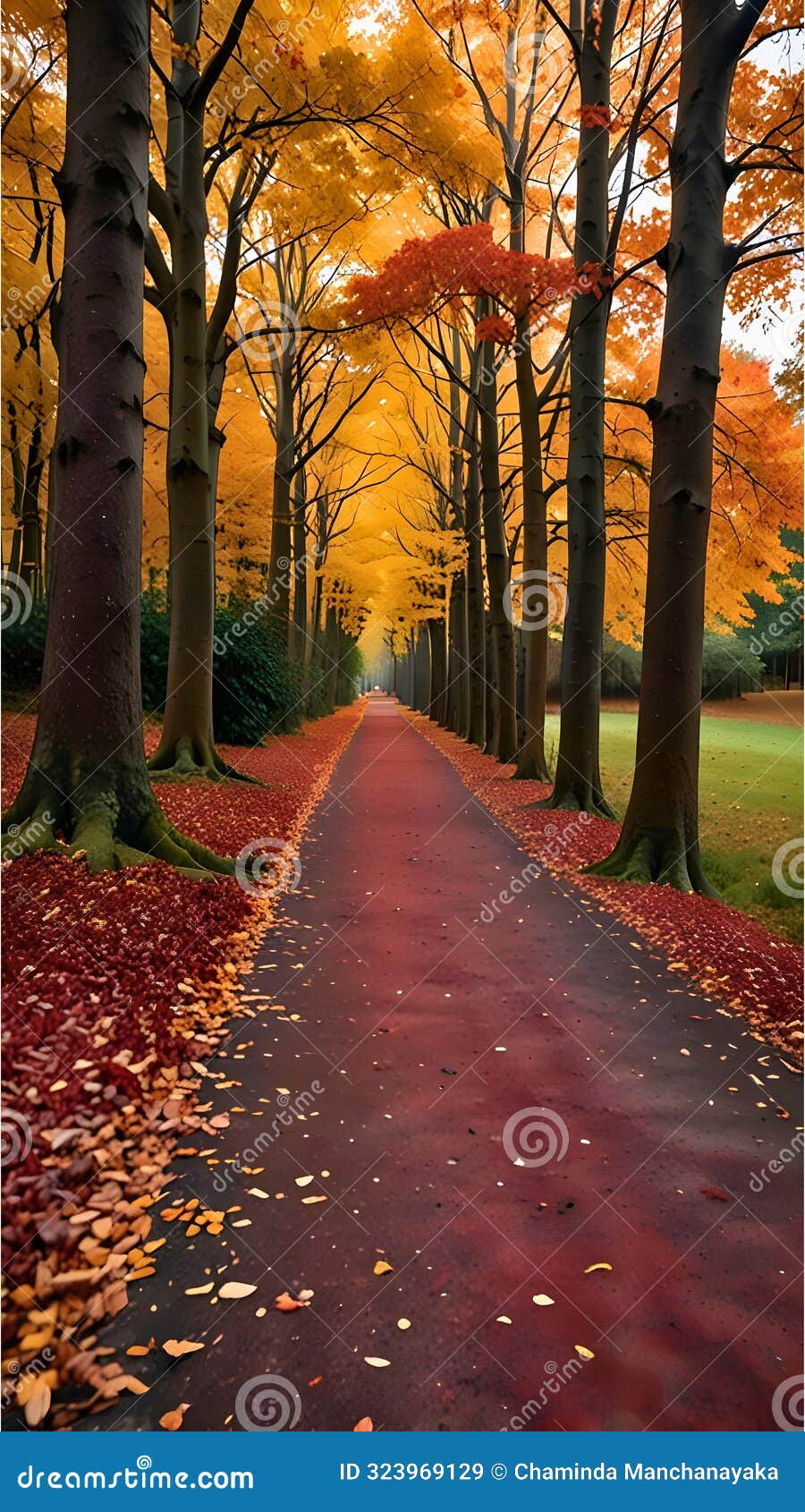Autumn Avenue.beautiful Nature Wallpaper Stock Illustration ...