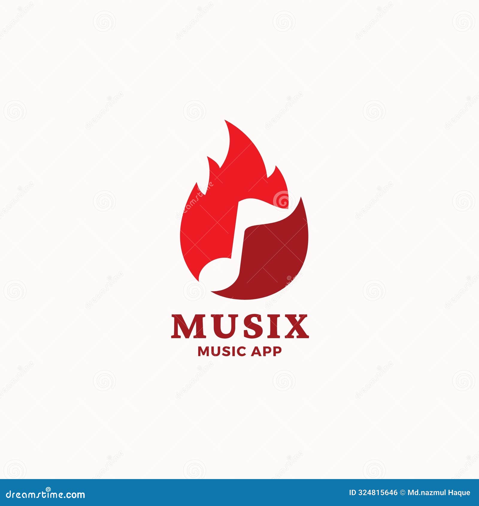 Musix music app logo stock illustration. Illustration of music - 324815646