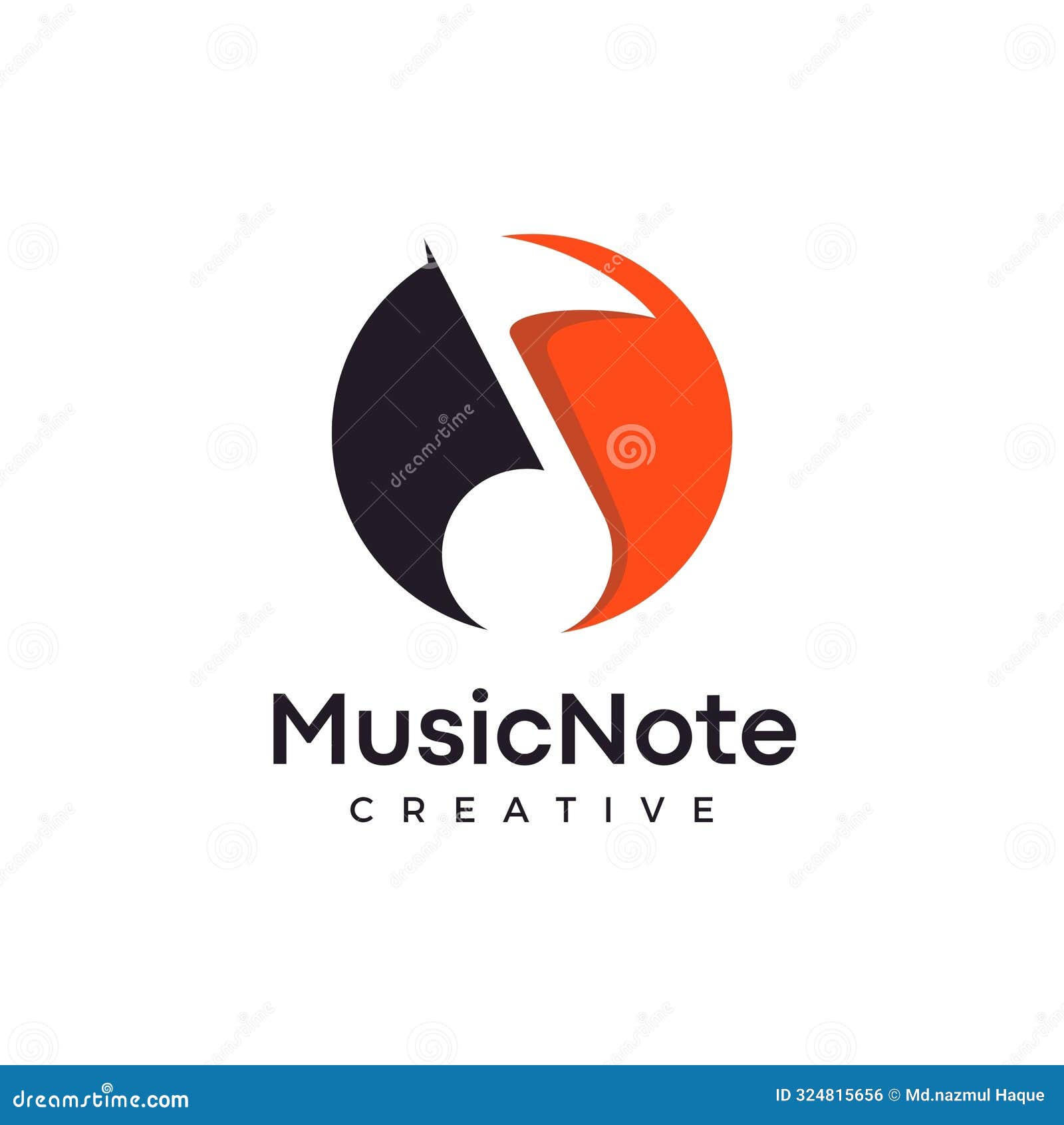 Music note logo creative stock illustration. Illustration of grooved ...
