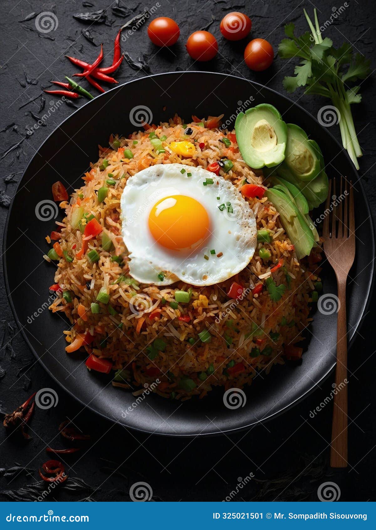 Delicious Indonesian Nasi Goreng Fried Rice with Golden-hued Rice Stock ...