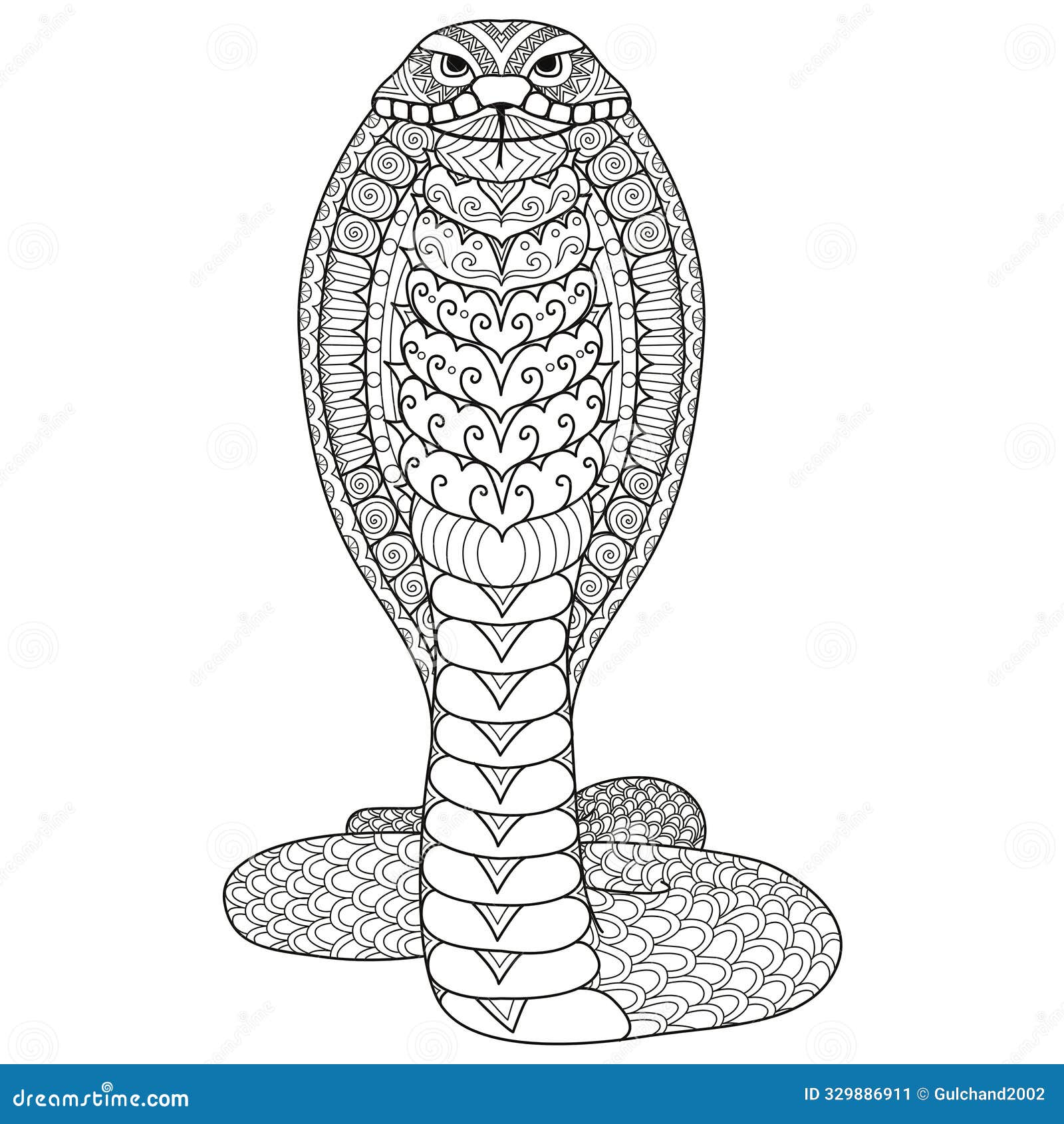 Slithering Fun: Snake Coloring Page for Kids Stock Illustration ...