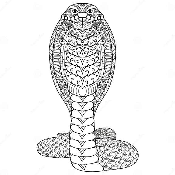 Slithering Fun: Snake Coloring Page for Kids Stock Illustration ...