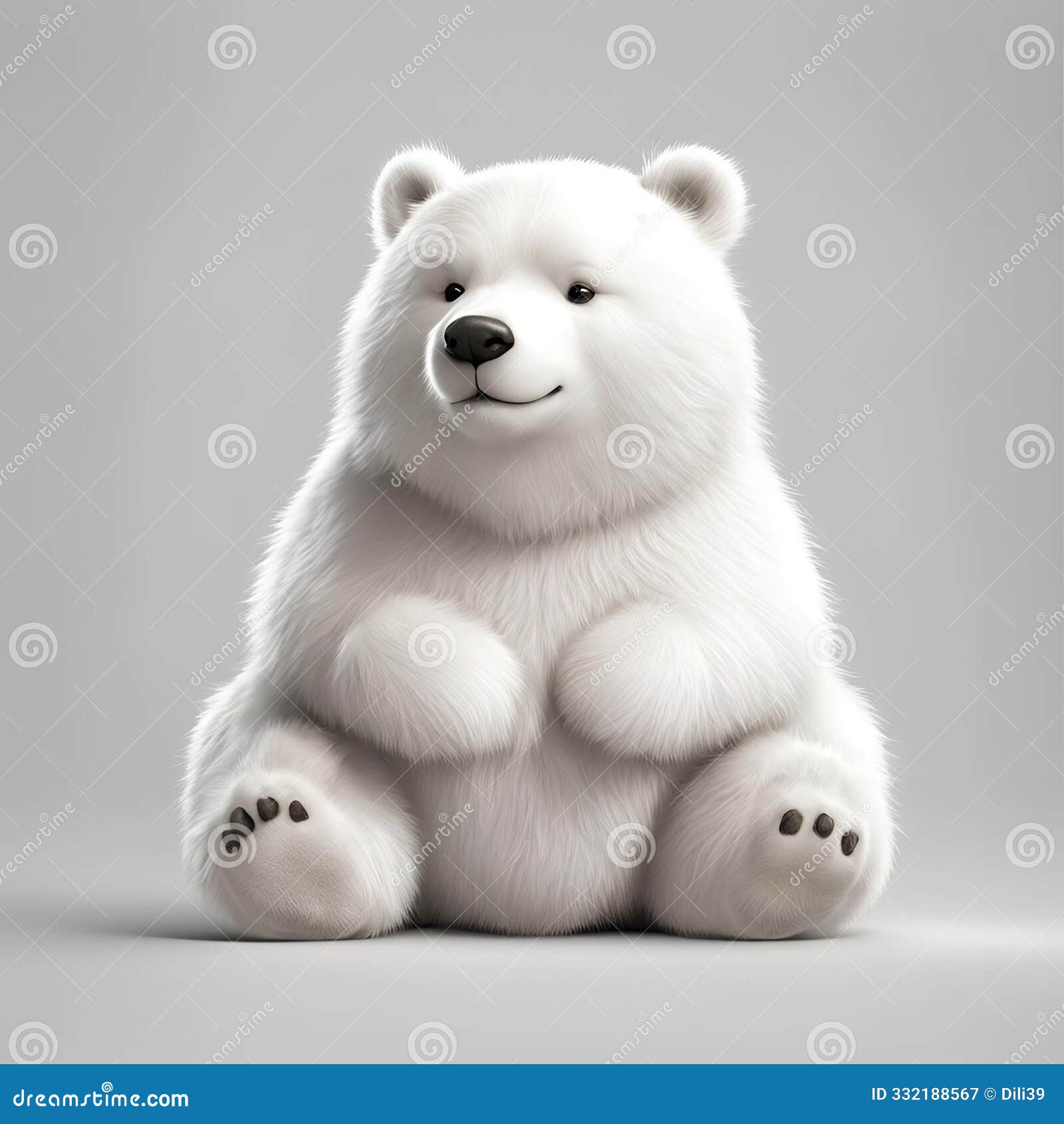 Cute Fat Cat Sitting And Meowing Isolated Element. Feline Character ...