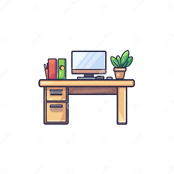 Desk Icon Transparent Background for Your Graphic Resources Stock Image ...
