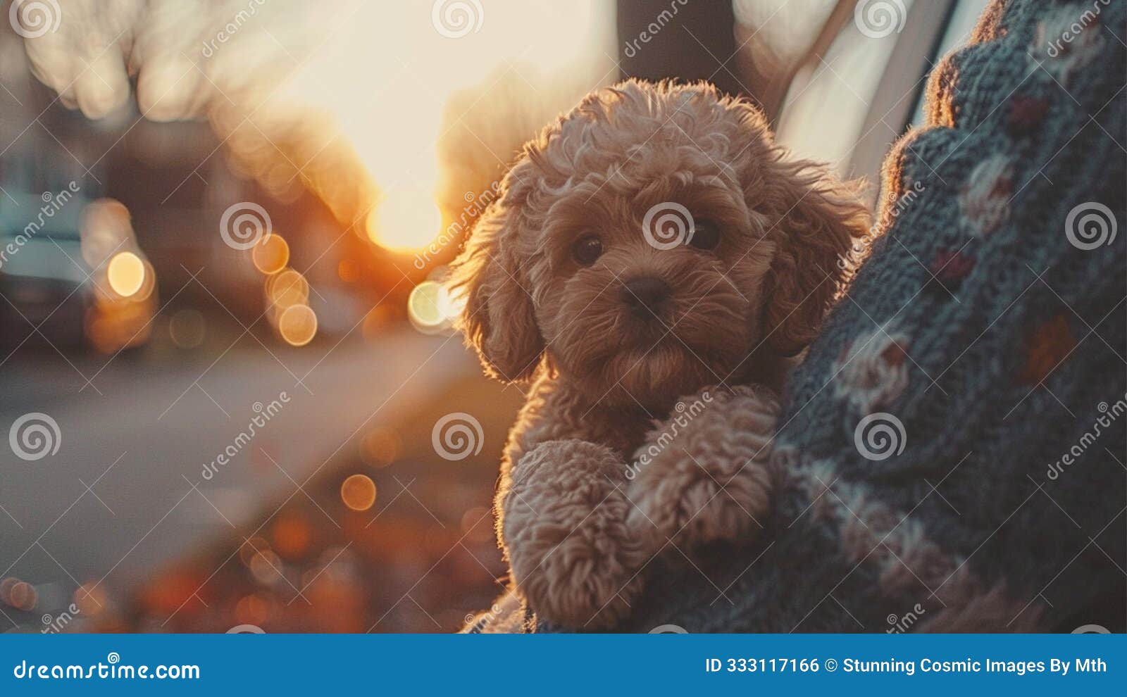 Holding and Hugging a Cute, Friendly and Happy Poodle Puppy Dog (Very ...