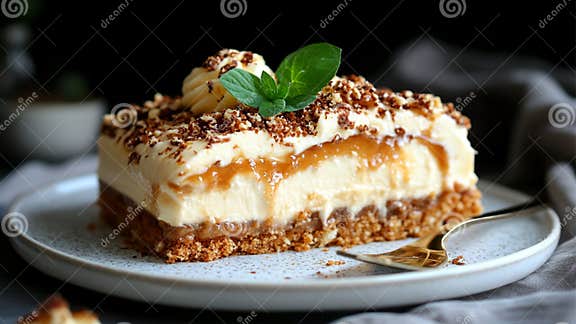 The Perfect Traditional Banoffee Pie Slice with Buttery Flaky Crust ...