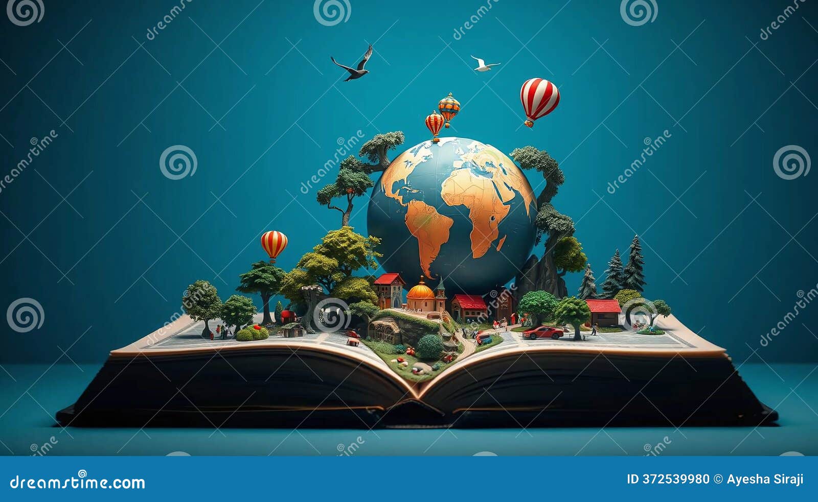 Miniature World Map 207 Country Flags In A TiltShift Circle A Global ...