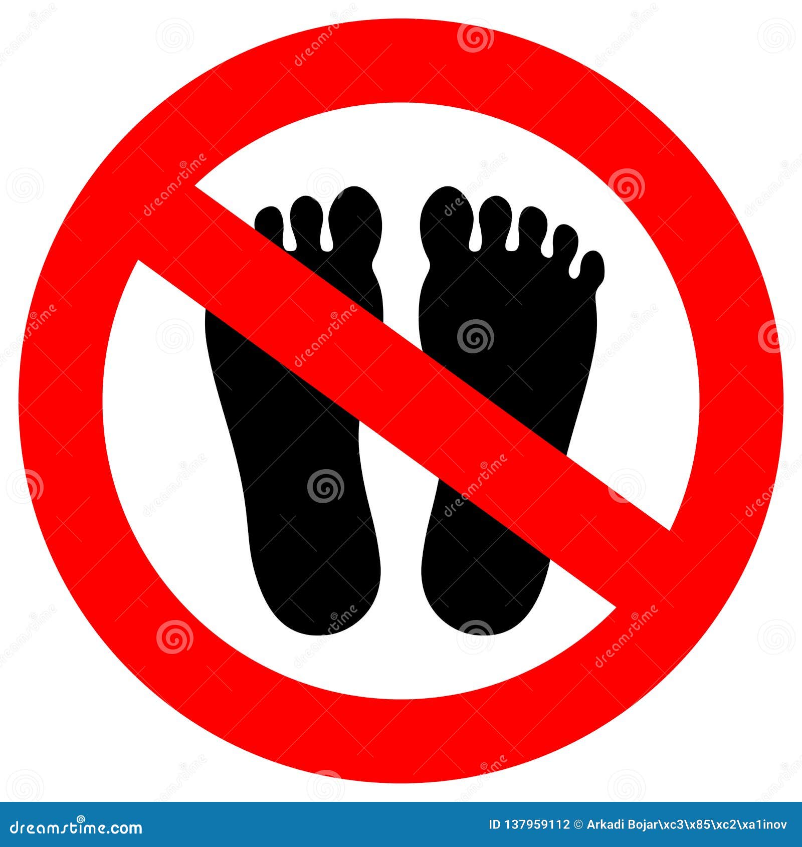 Do Not Step Here Vector Sign Stock Vector - Illustration of icons ...