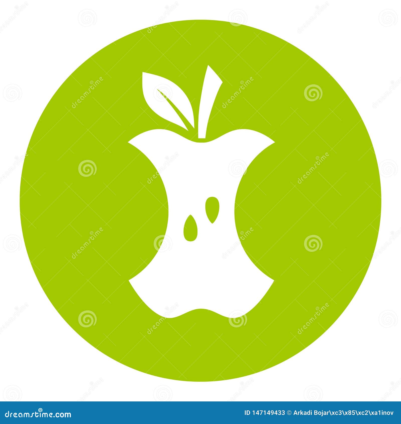 Food waste green icon stock vector. Illustration of diet - 147149433