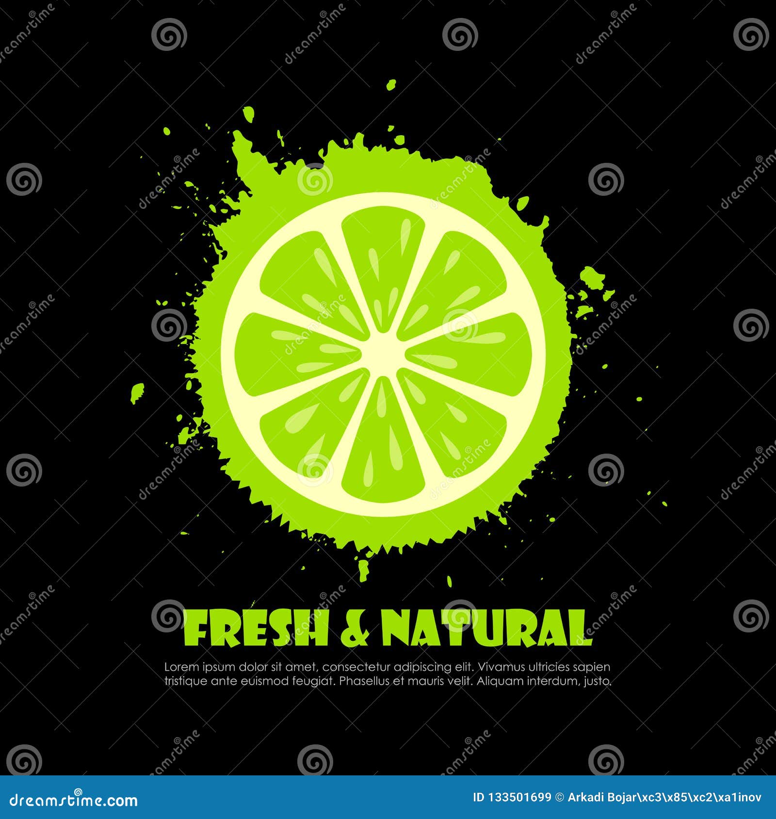 Green Lime Splashing Vector Poster Stock Vector - Illustration of juicy ...