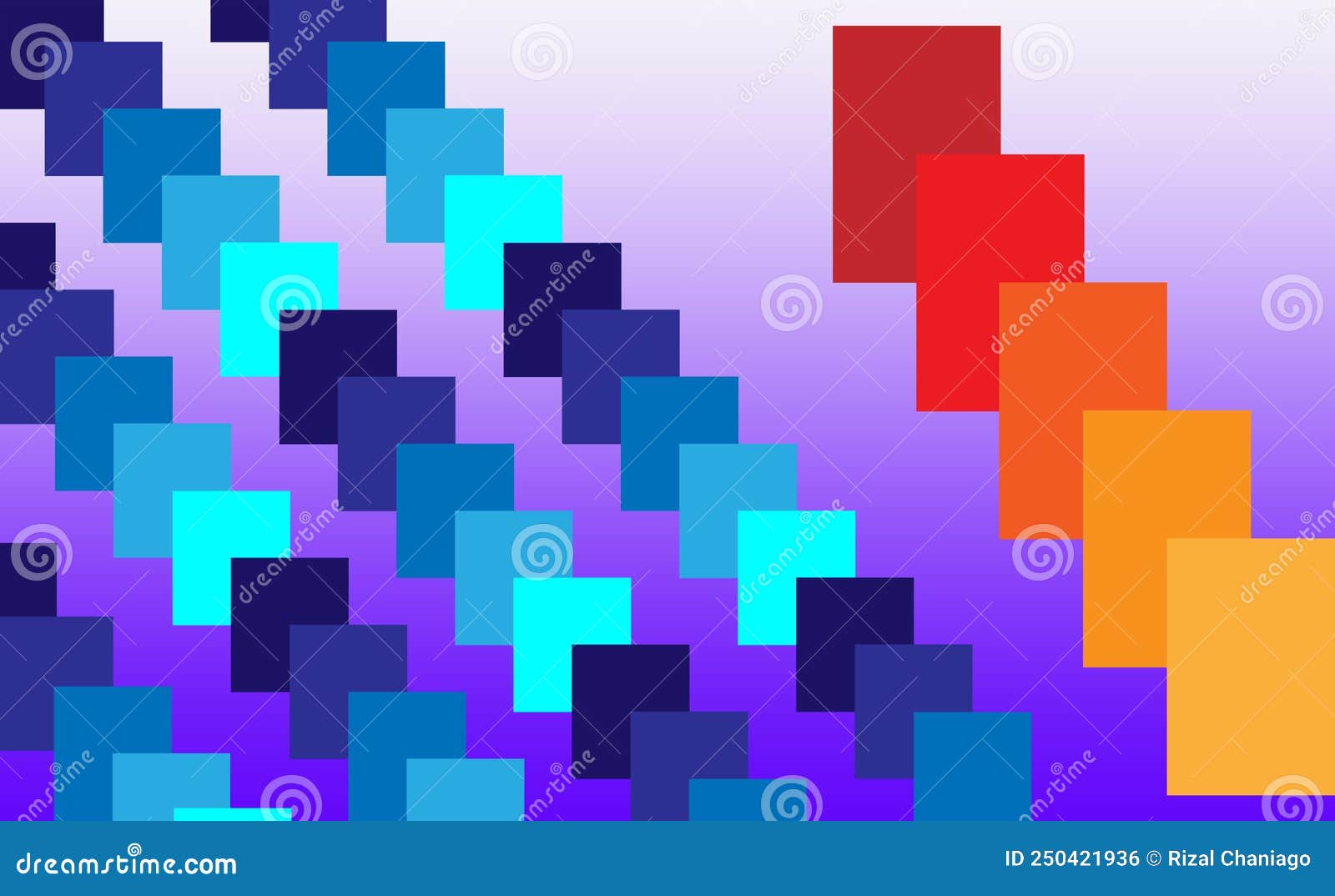 Diagonal Blue Gradient Boxes and Bigger Diagonal Red Gradient Boxes ...